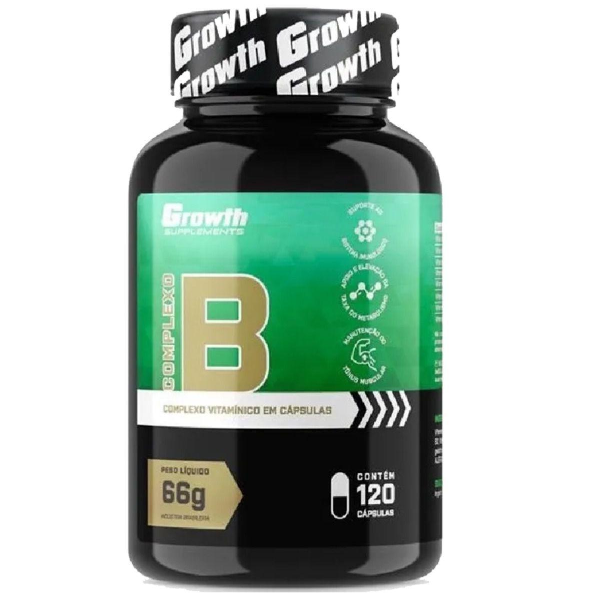 Complexo B 120 Cápsulas Original Growth - Growth Supplements - Complexo ...