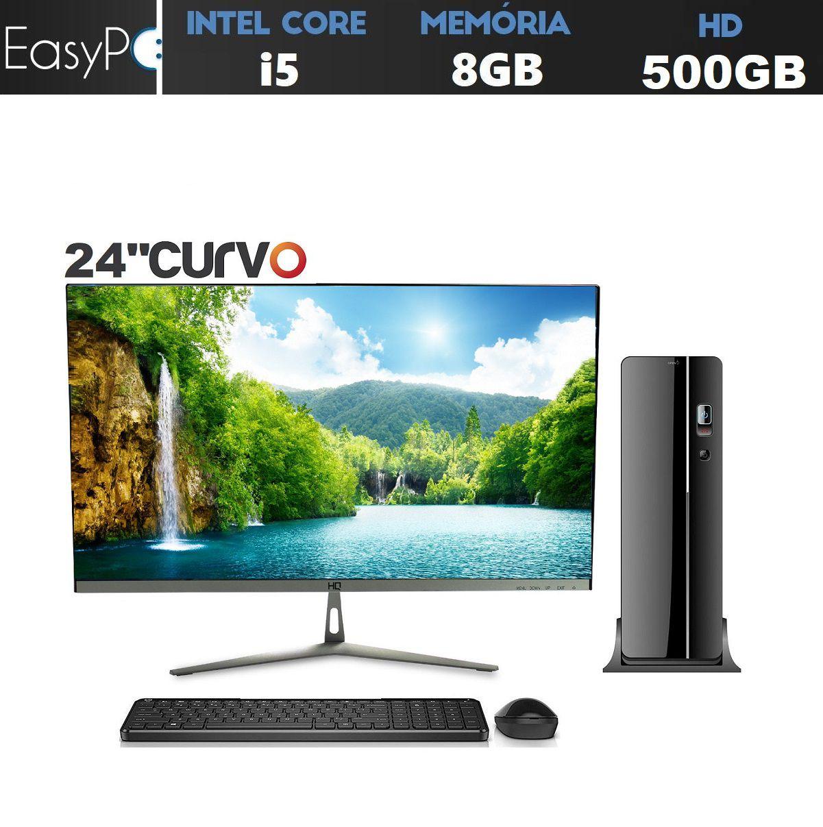 Computador Desktop Completo Monitor 24” Curvo Full HD Intel Core i5 8GB ...