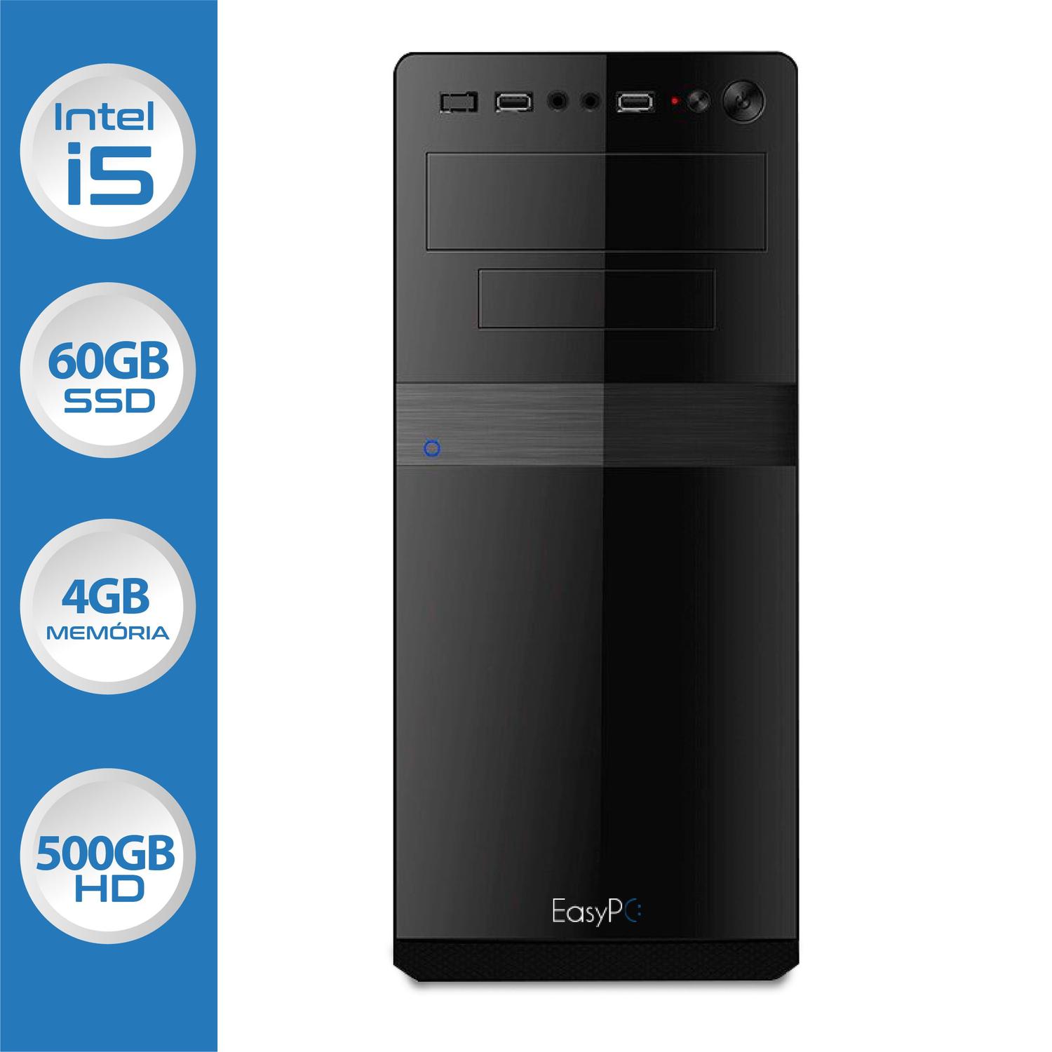 Computador Desktop Intel Core i5 SSD 60GB HD 500GB 4GB HDMI Full HD ...
