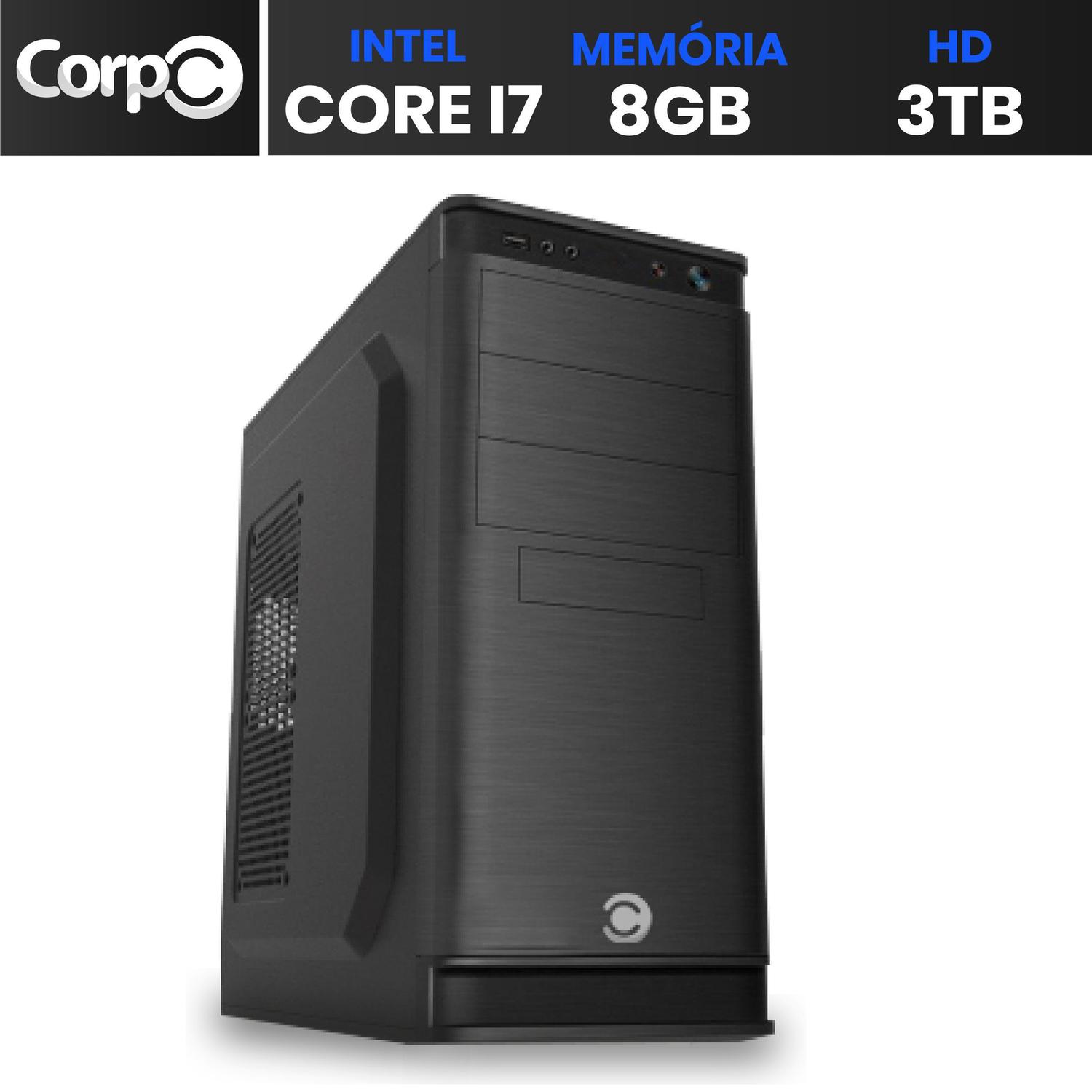 Computador Desktop Intel Core i7 8GB HD 3TB HDMI FullHD CorPC Space ...
