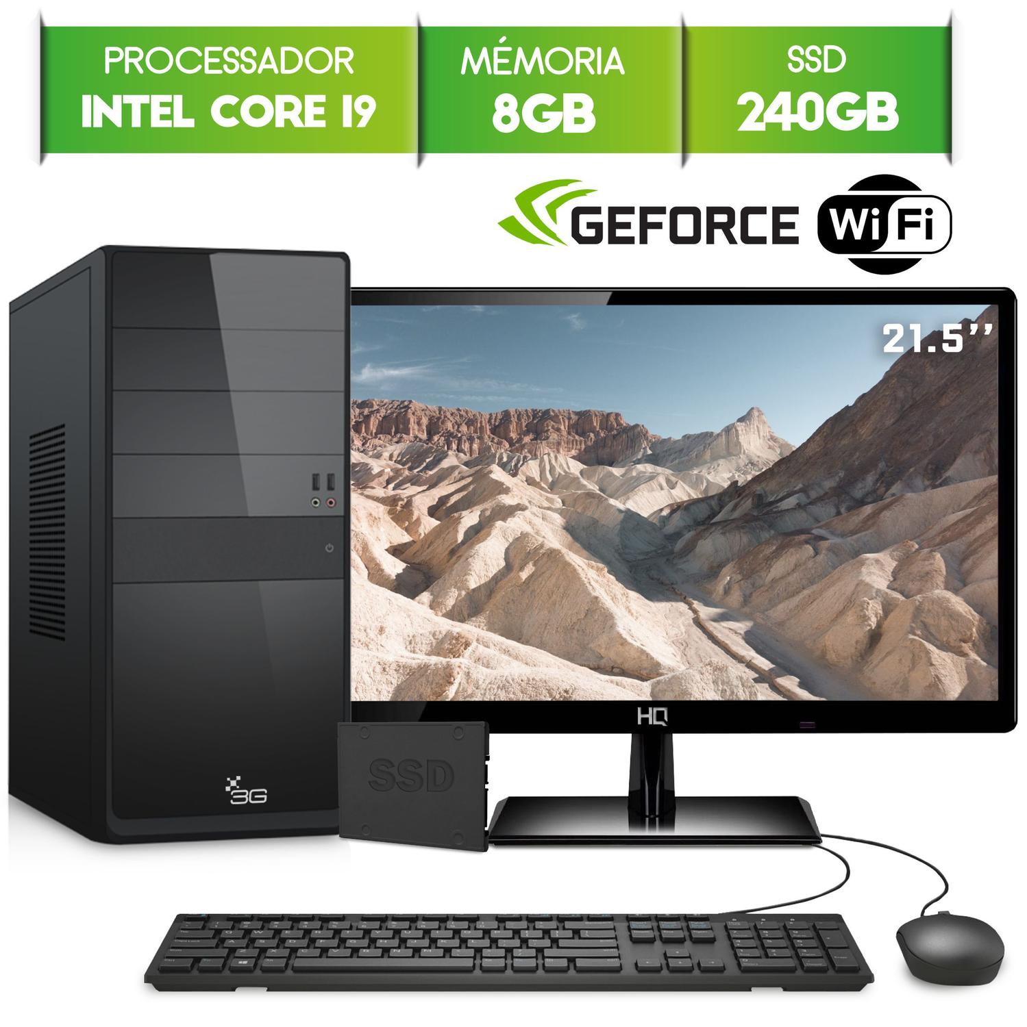 Computador Desktop Intel Core i9 9900KF 9ª Geração 8GB DDR4 SSD 240GB ...