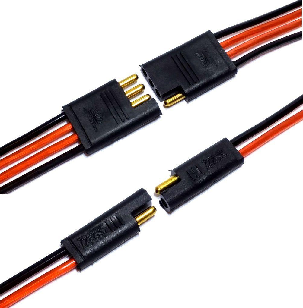 Conector 2 Vias e 4 Vias plug Fio 2,5mm - 4 Pares de Cada - NTV - Plugs ...