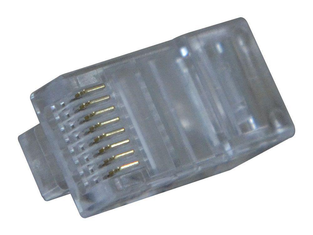 Conector Modular Plug 8x8 RJ45 CAT 6 Hikari - Conjunto 10 Peças - Plugs ...