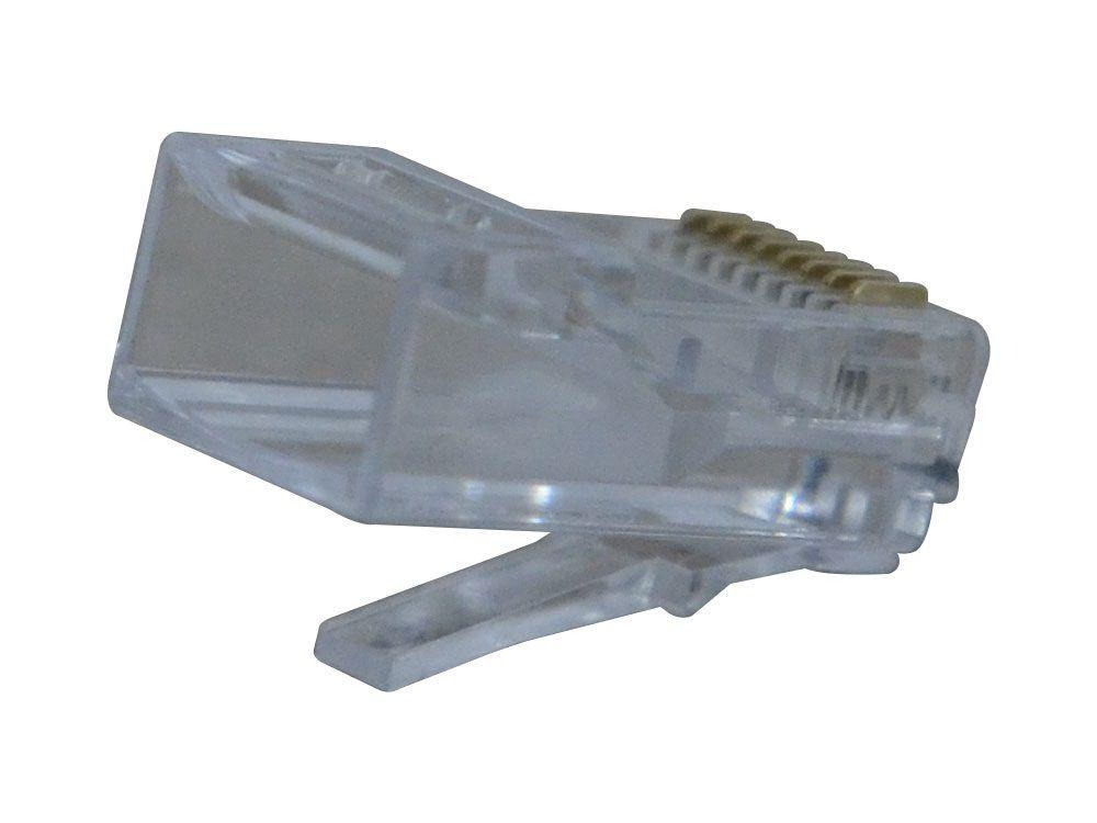 Conector Modular Plug 8x8 RJ45 CAT 6 Hikari - Conjunto 10 Peças - Plugs ...