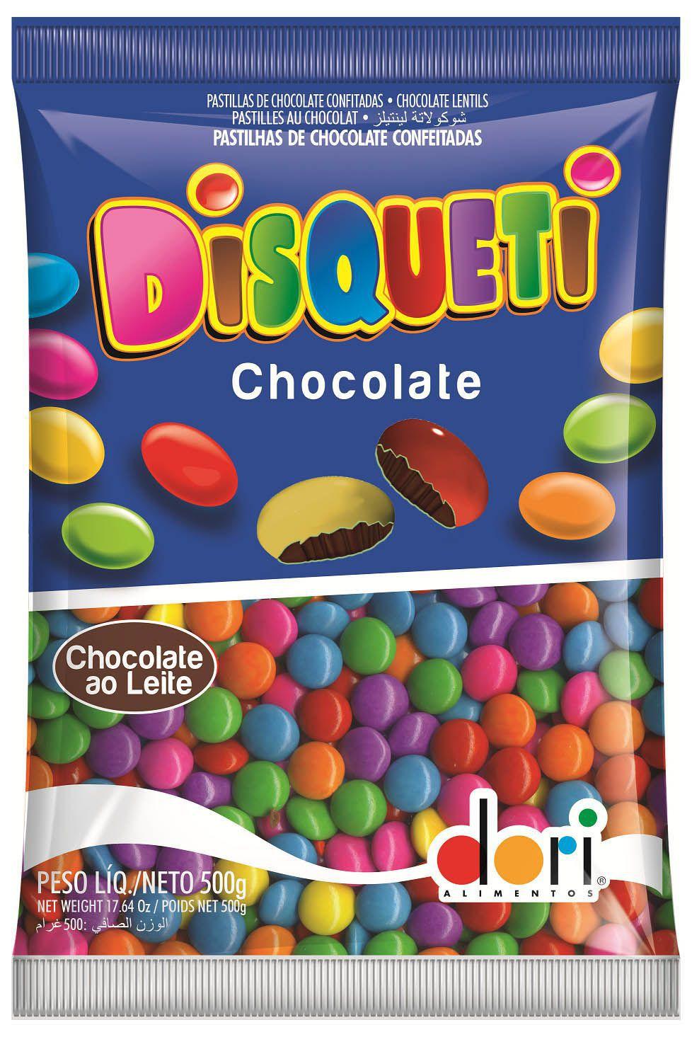 Confete Disqueti Chocolate ao Leite 500g - Dori - Confeitos - Magazine ...