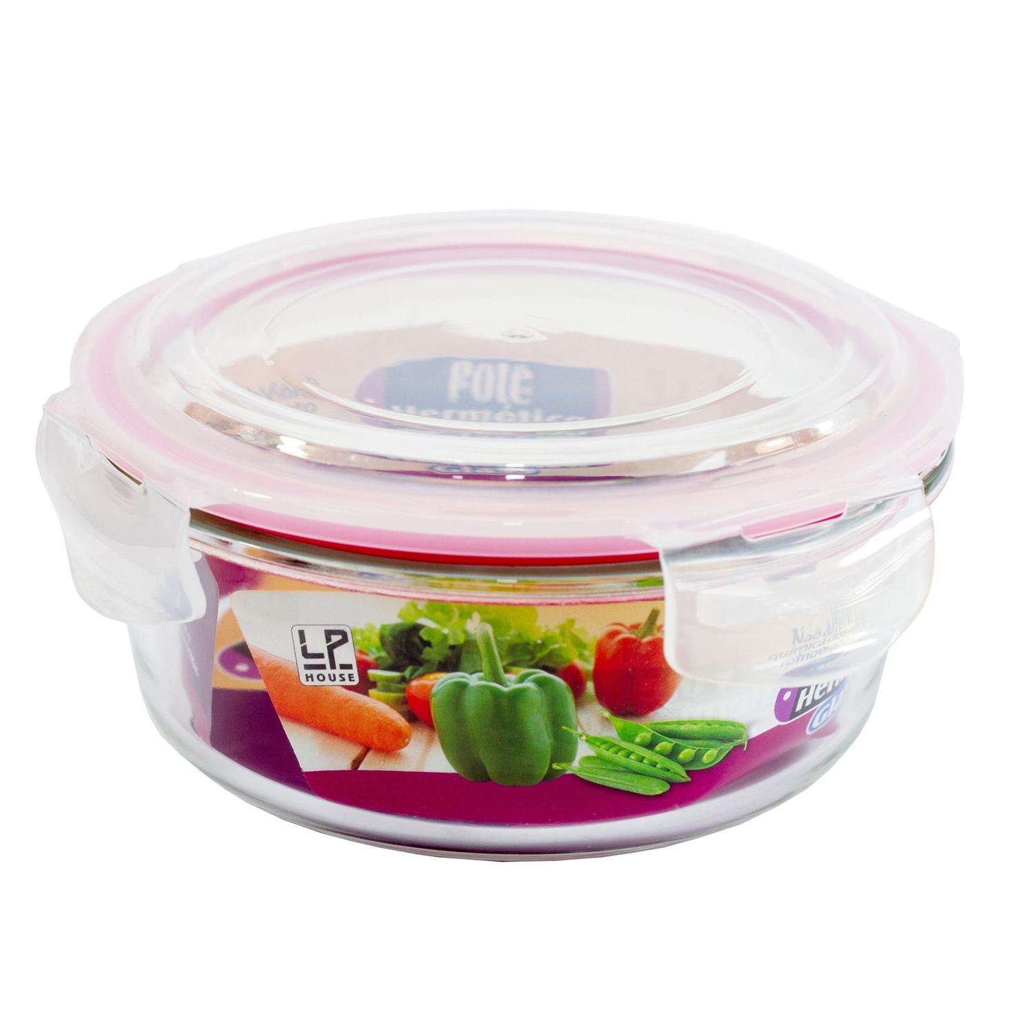 Conjunto 8 Potes Vidro Hermético 950 Ml Marmita Redondo - Lp House ...