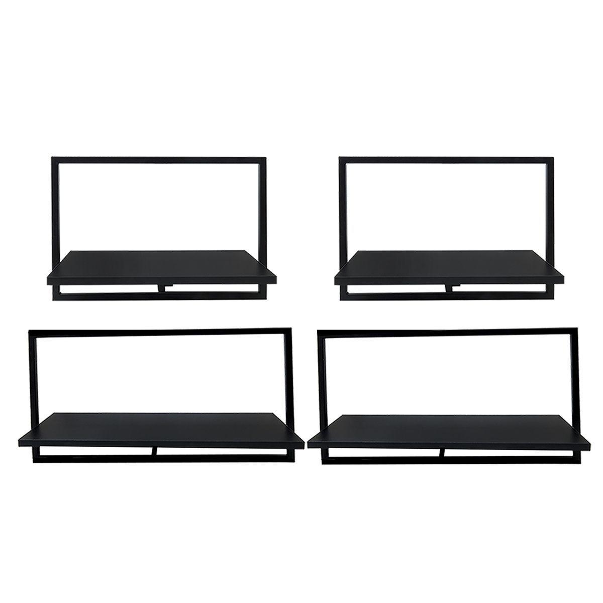 Conjunto com 2 Prateleiras de Design Industrial em Metalon e MDF ...