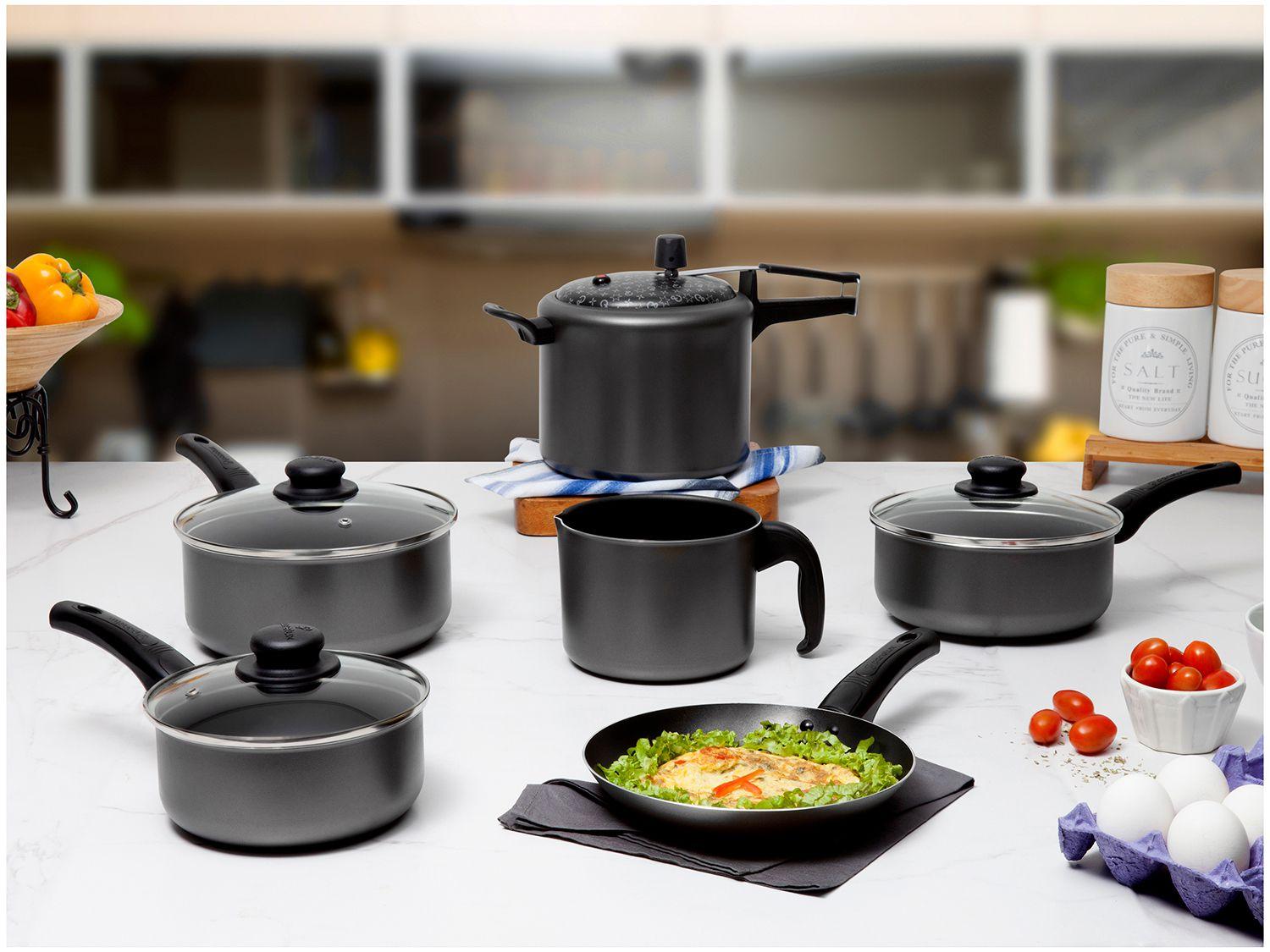 Conjunto de Panelas Panelux Classic 5249 - 6 Peças - Jogo de Panelas ...