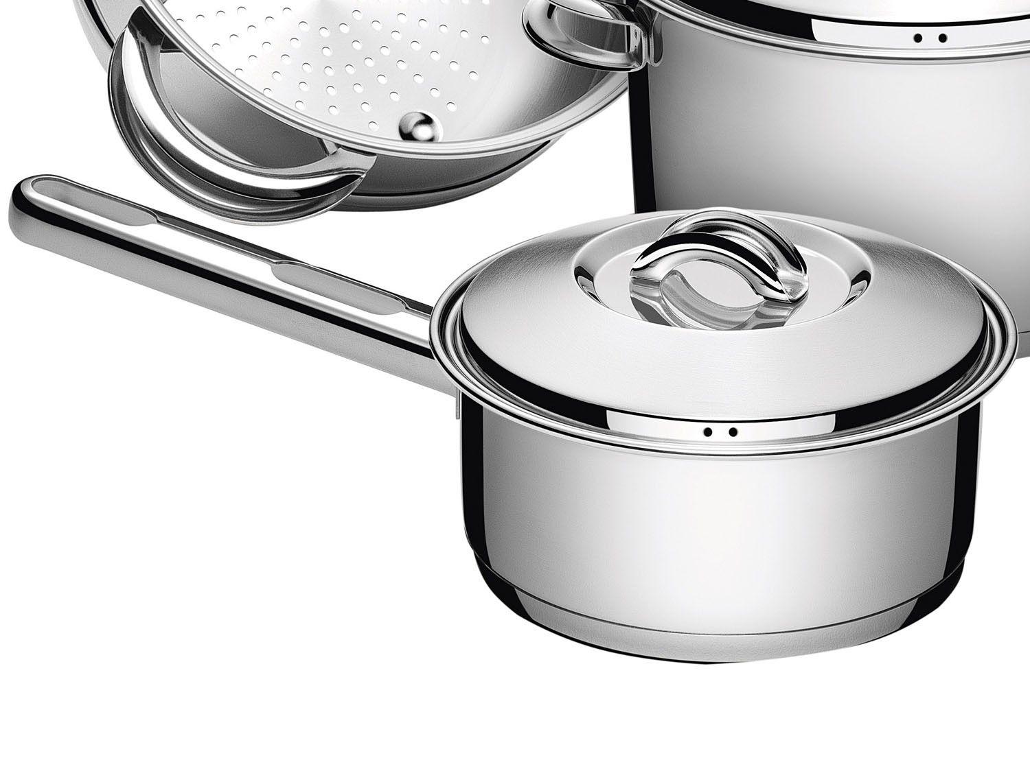 Conjunto de Panelas Tramontina Solar - Inox 6 Peças Fundo Triplo - Jogo ...