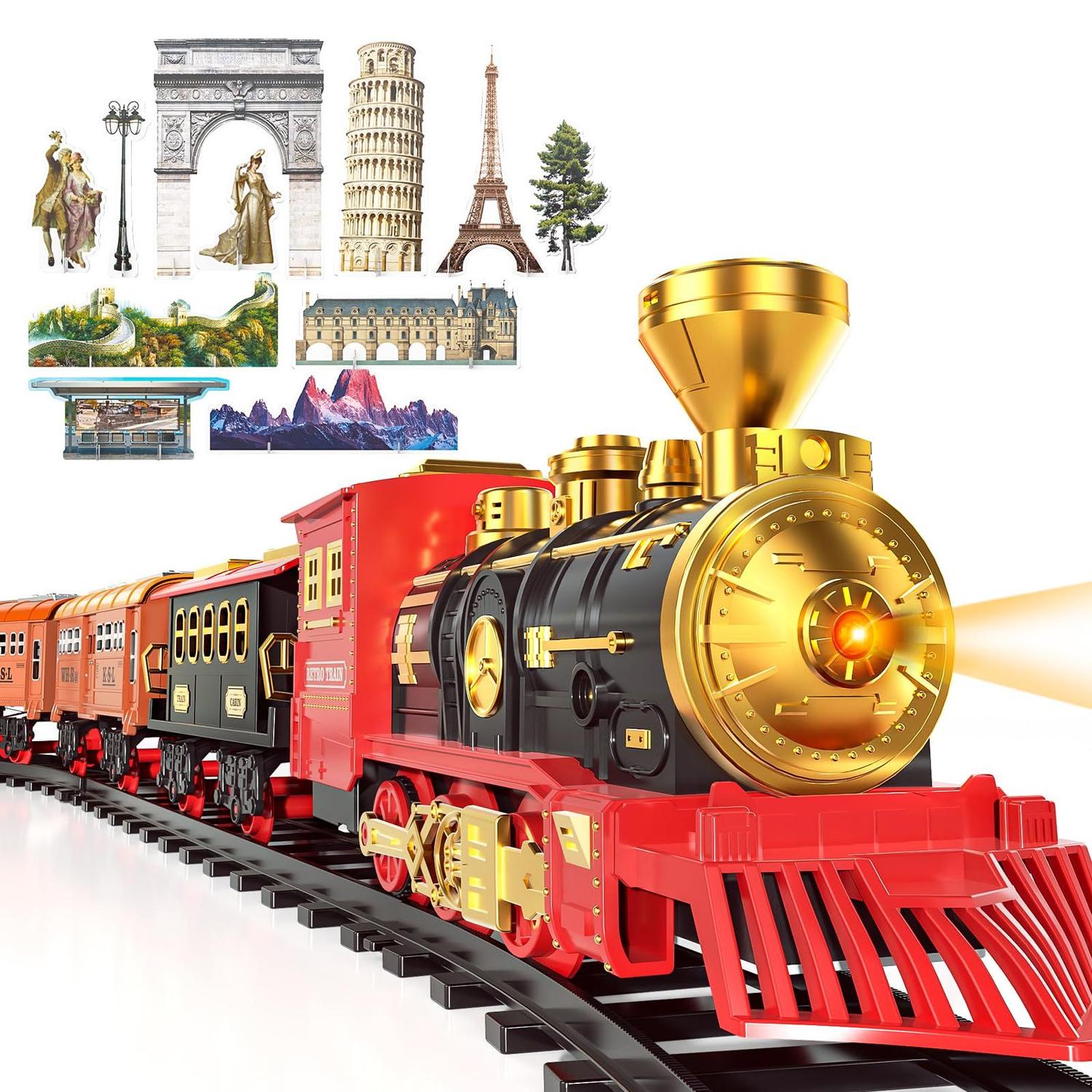 Conjunto De Brinquedos De Trem Trem Infantil Operado A Bateria,