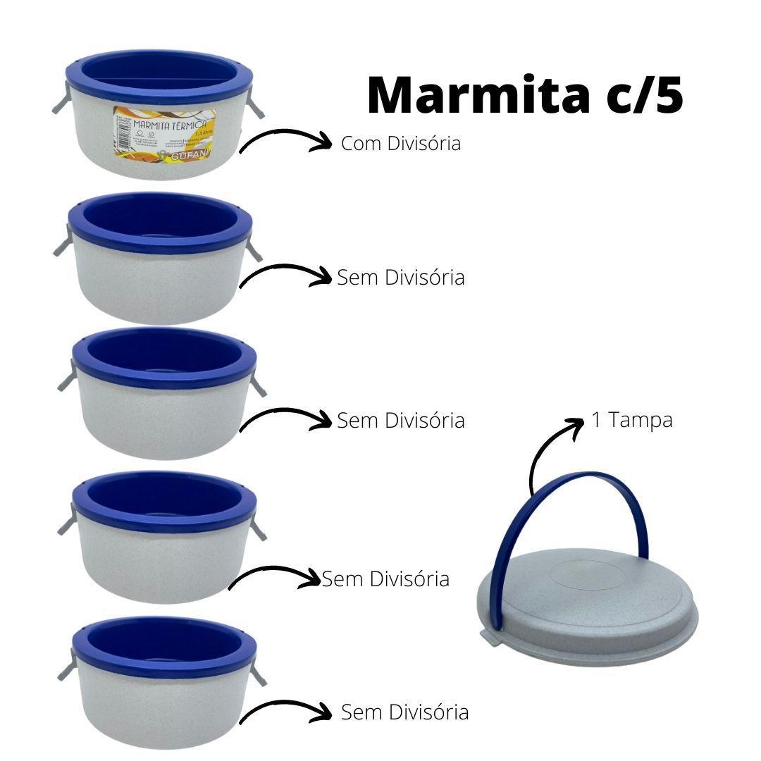 Conjunto marmita termica c/5 pçs - GUFANI - Marmitas - Magazine Luiza