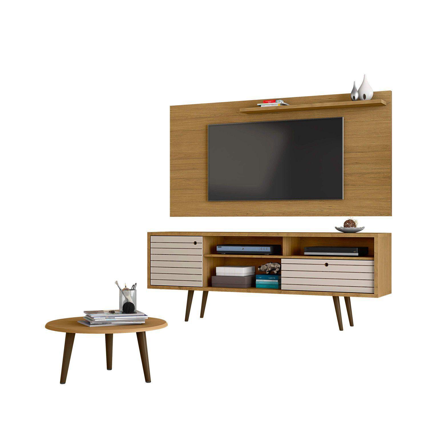 Conjunto Rack com Painel Esmeralda para TV até 50 polegadas e Mesa de ...