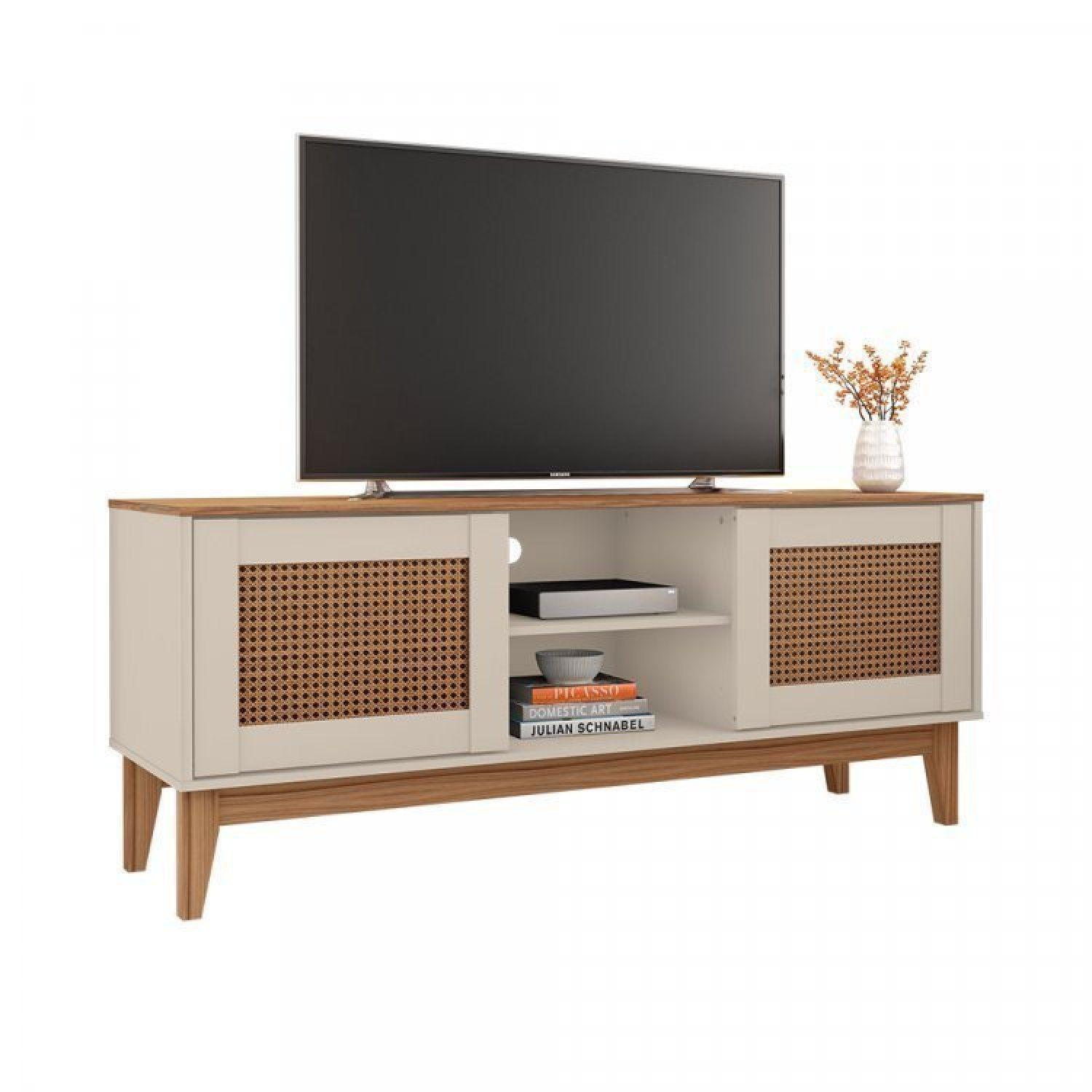 Conjunto Rack com Painel para TV até 60 Polegadas Retrô Safira Aparador ...