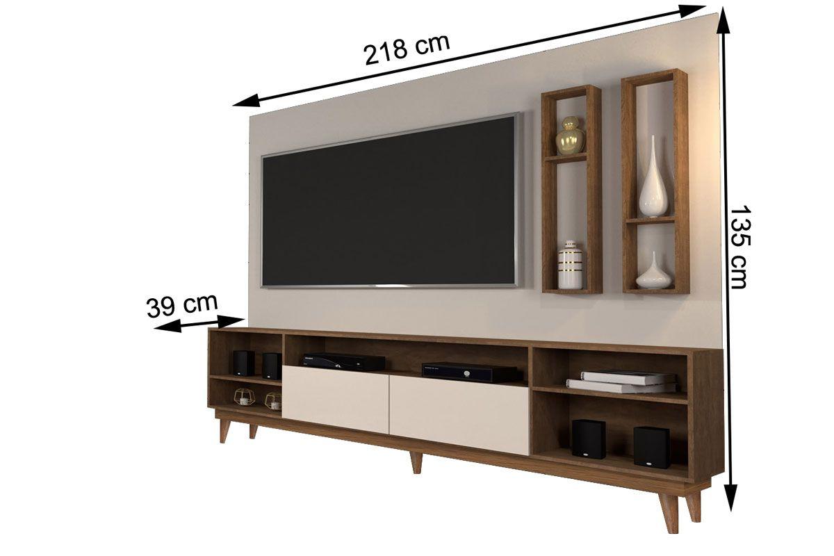 Conjunto Rack Painel TV 55 Pol Sala Veneza - BASOTO BRASIL - Rack com ...