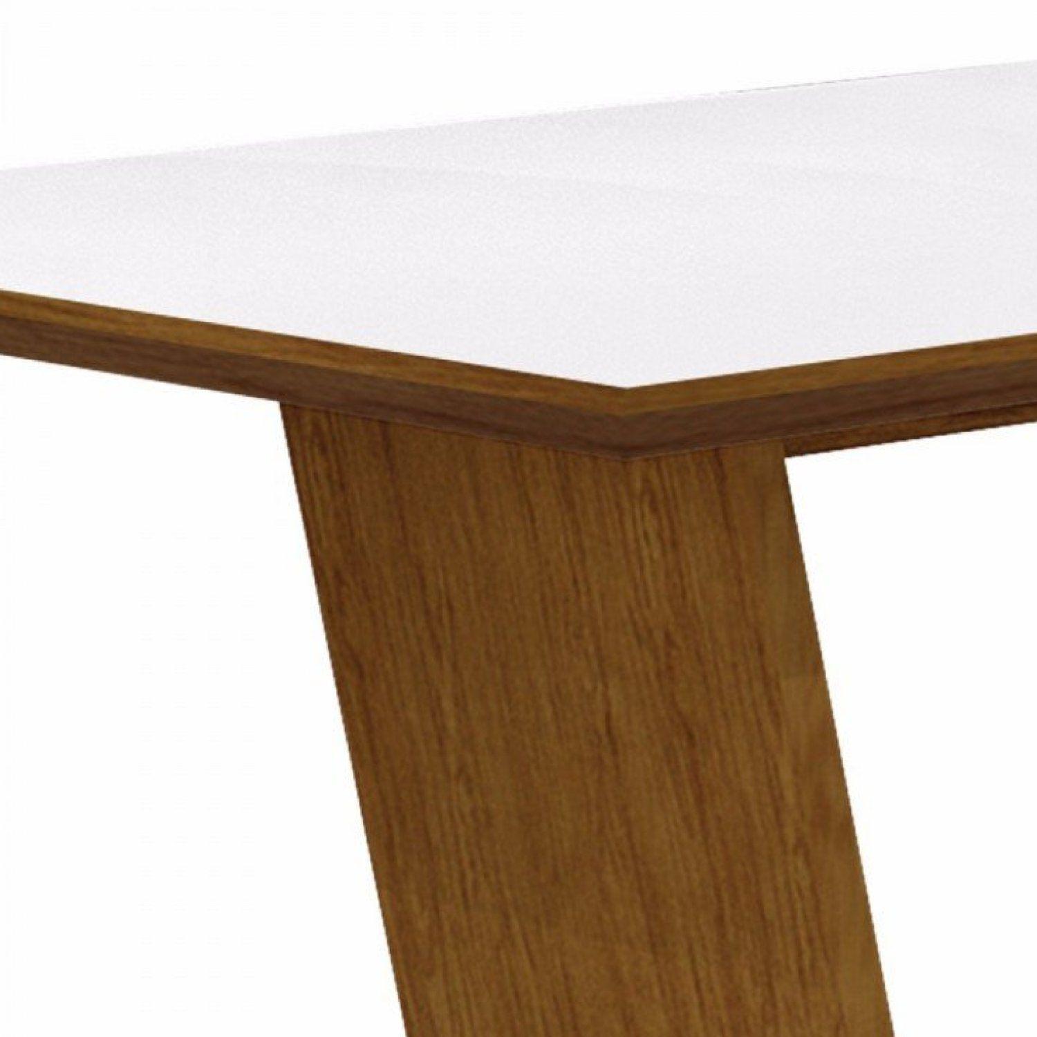 Conjunto Sala de Jantar Mesa Tampo MDF/Vidro 6 Cadeiras Alemanha Leifer ...