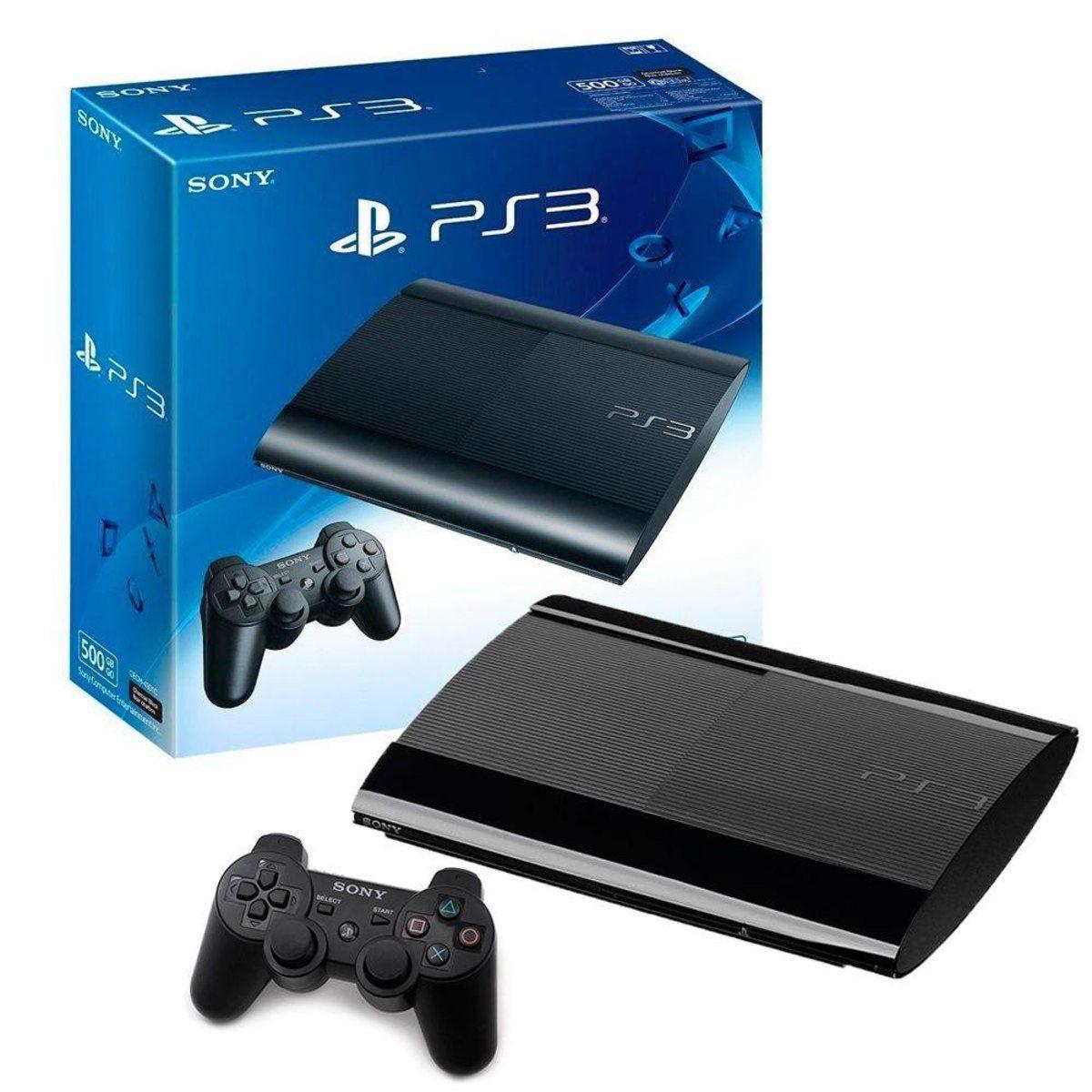 Console PS3 Super Slim 10 Jogos 2 Controles