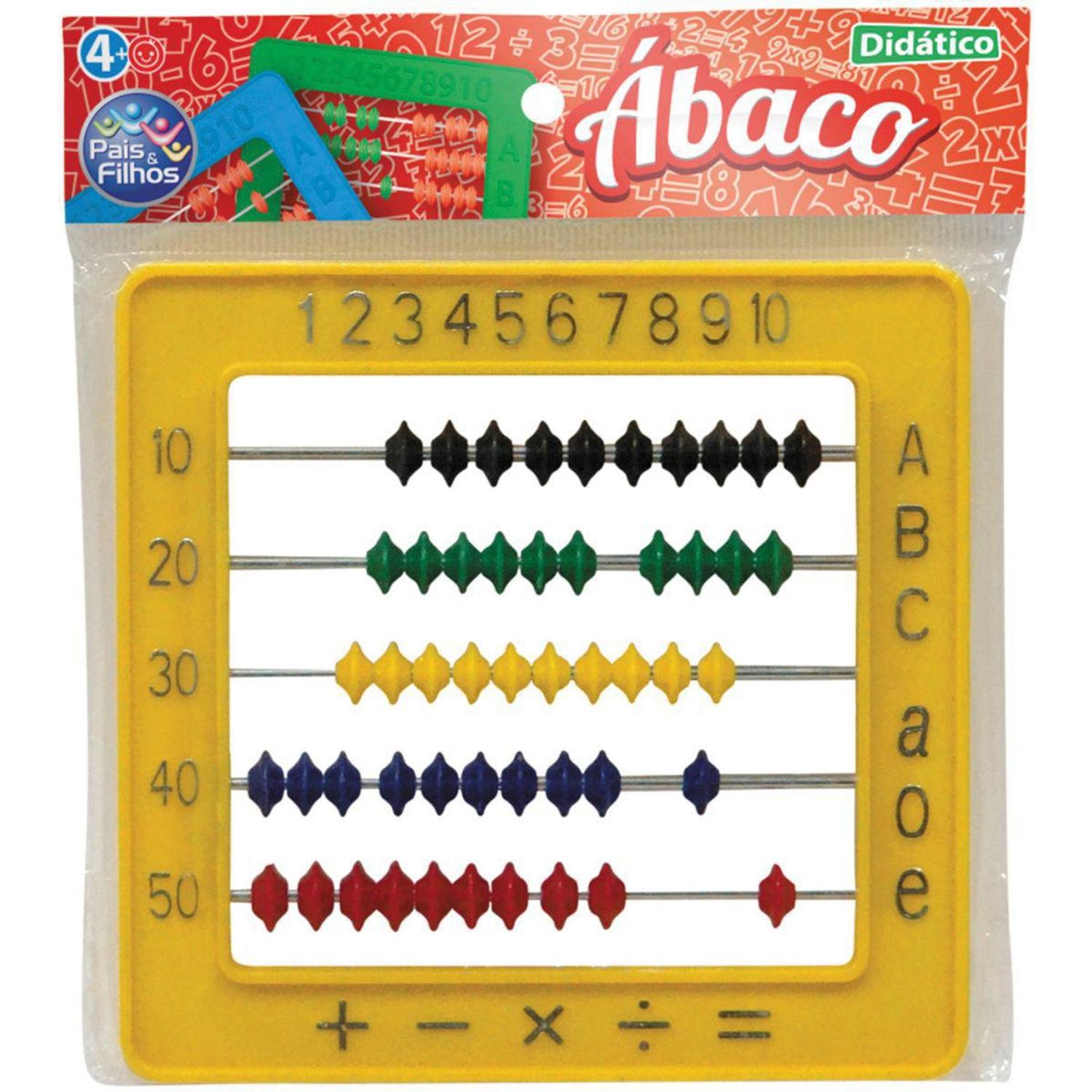 Contador Plastico Abaco Escolar C/50 Bolas - Gna - Ábaco - Magazine Luiza