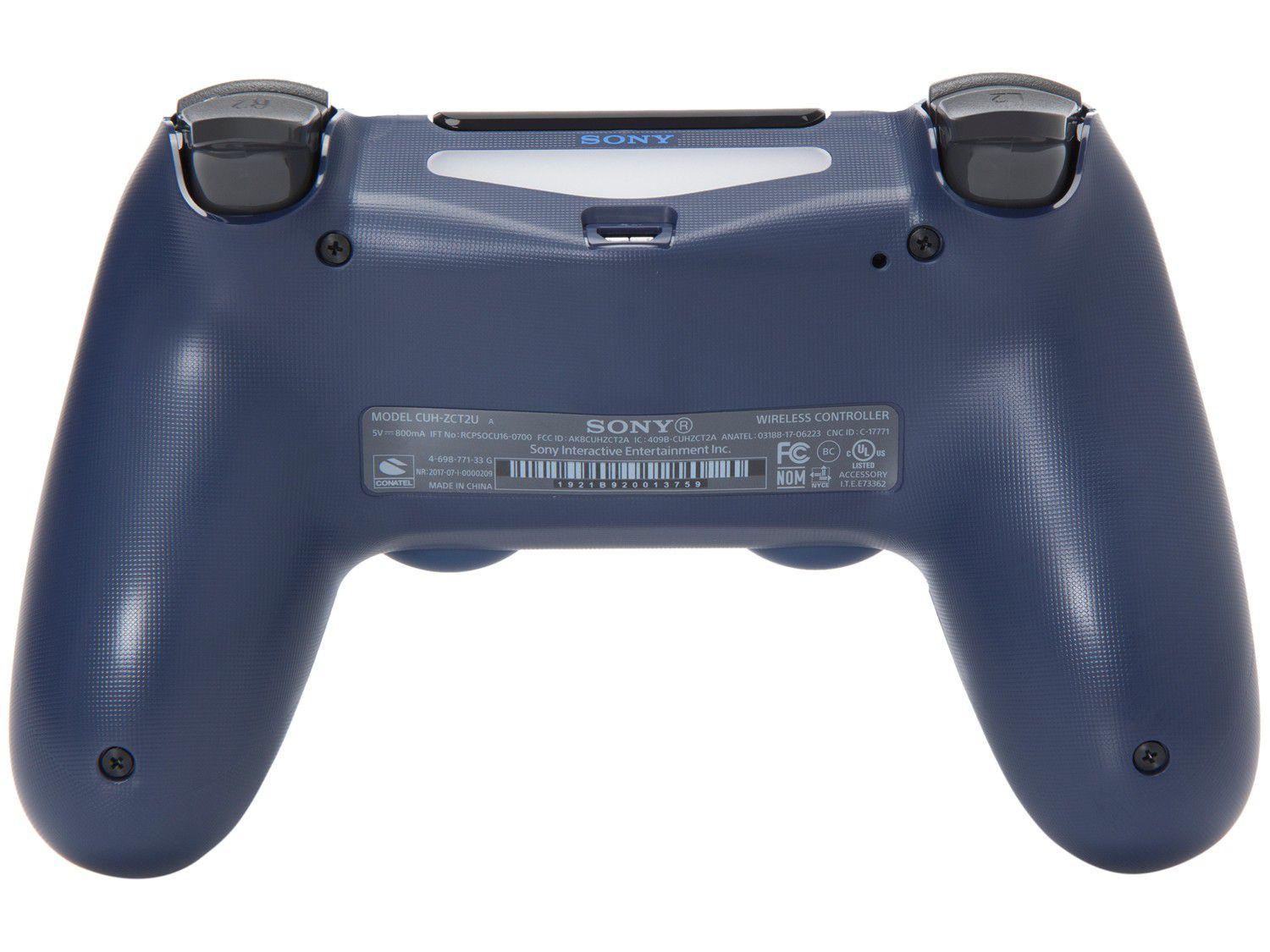 Controle para PS4 e PC sem Fio Dualshock 4 Sony Midnight Blue