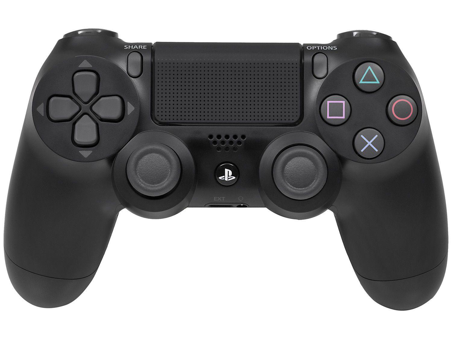 Controle para PS4 Sem Fio Dualshock 4 Sony - Preto - Controles PS4 ...