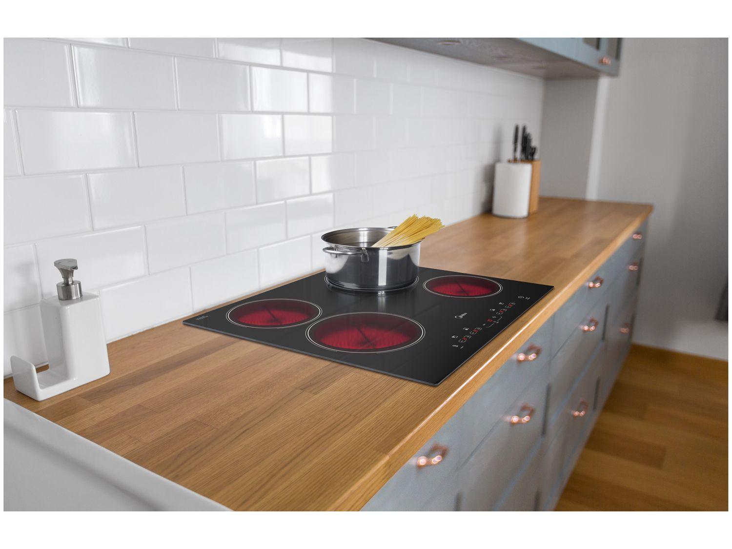 Cooktop 4 Bocas Elétrico Midea Vitrocerâmico Touch Preto CCA40P2