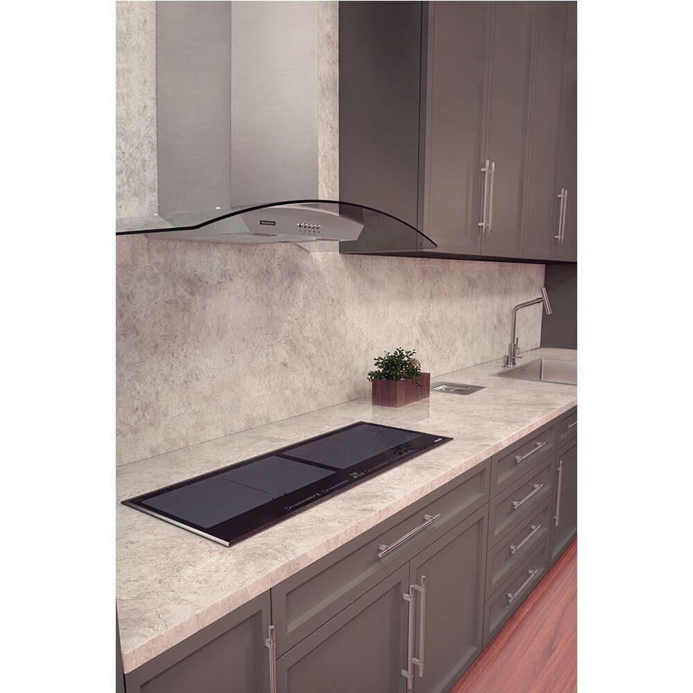 Cooktop por Indução Tramontina Slim Slider Bridge 4EI 90 em Vidro Preto ...