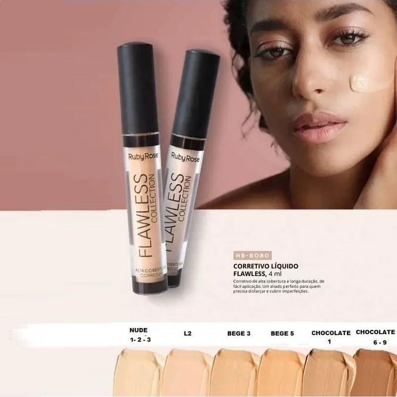 Corretivo Líquido Flawless Collection - Ruby Rose - Corretivo Facial - Magazine Luiza