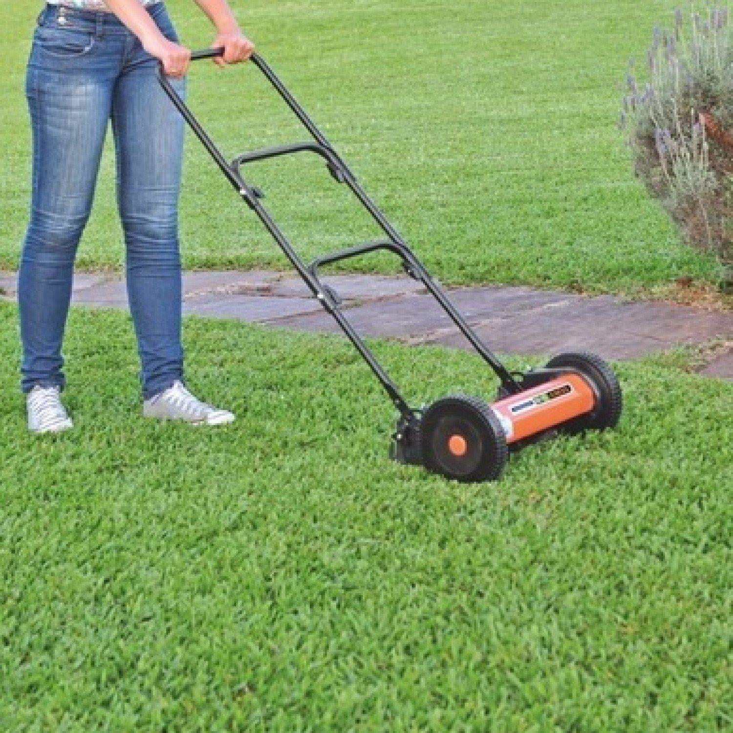 Cortador de Grama Manual CM35 Tramontina Preto/Laranja - Cortador de ...