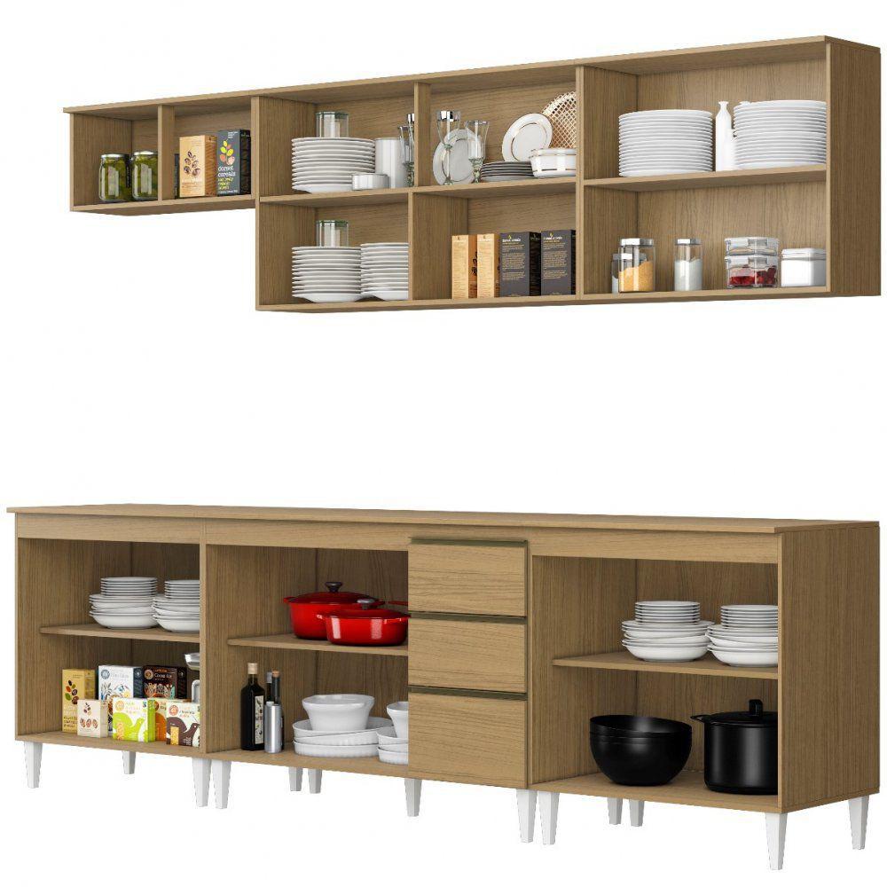 Cozinha Completa 6 Peças Kelly I sem Pia Aramóveis - Cozinha Compacta ...