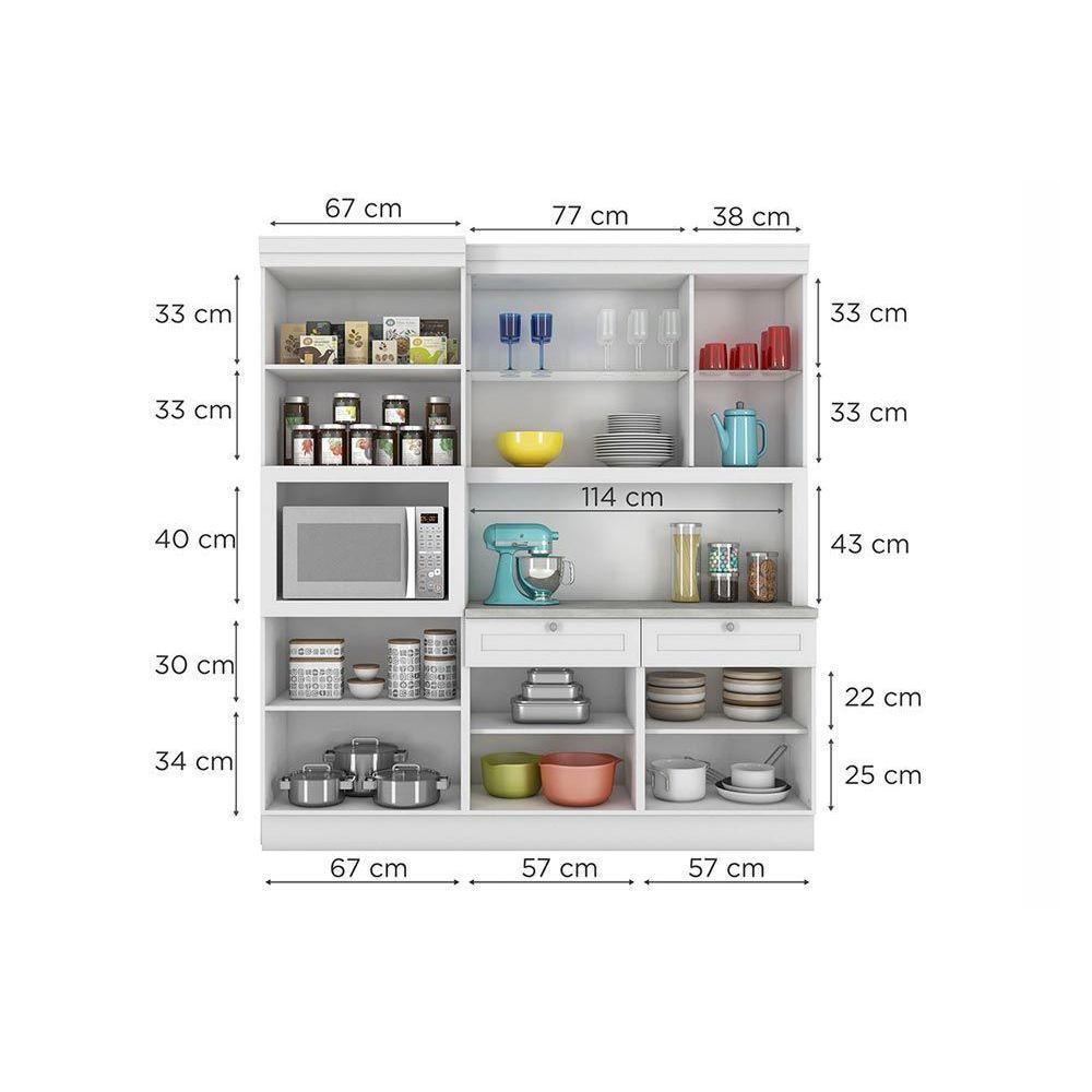 Cozinha Completa Nesher Loft Americano 7 Pt 2 Gav Branco - Cozinha ...