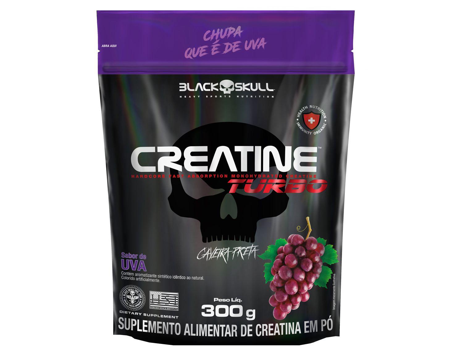 Creatina Mono-hidratada Black Skull Creatine Turbo - 1 Uva 300g