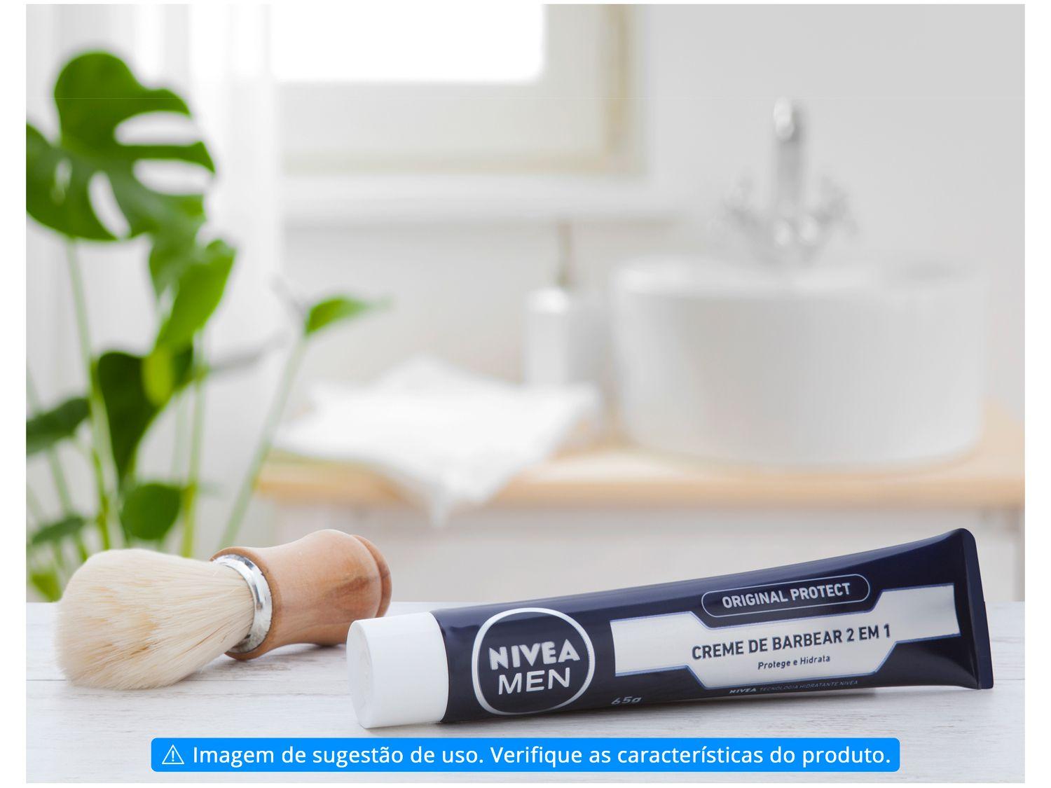 Creme de Barbear Nivea Men Original Protect 2 em 1 65g