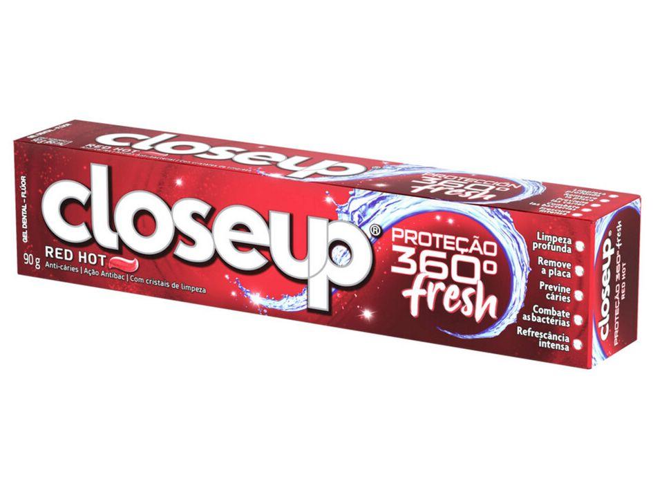 Creme Dental em Gel Close Up Proteção 360º Fresh Red Hot 90g