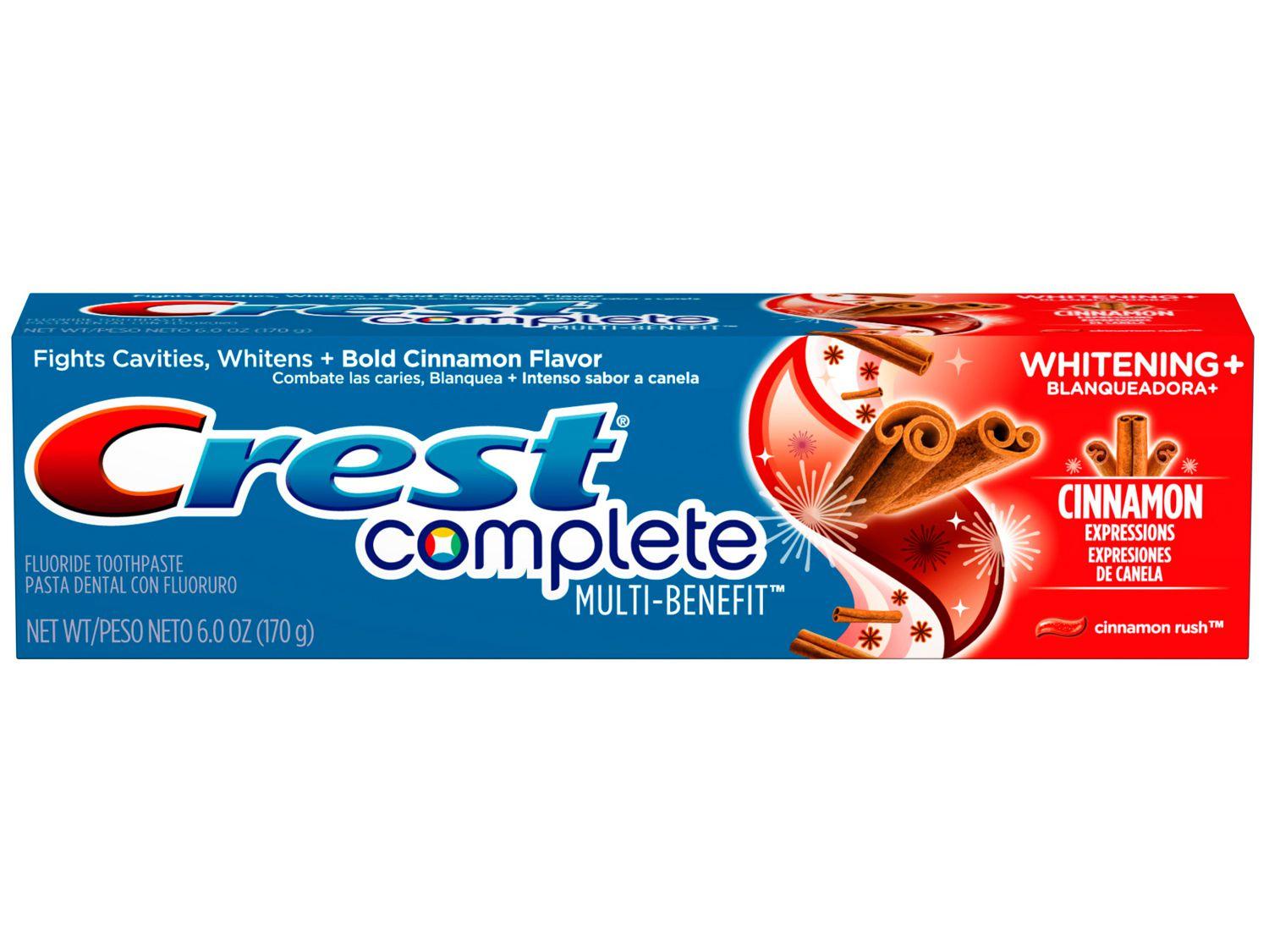 Creme Dental/Pasta de Dente Canela Crest Complete - Cinnamon Rush 170g ...