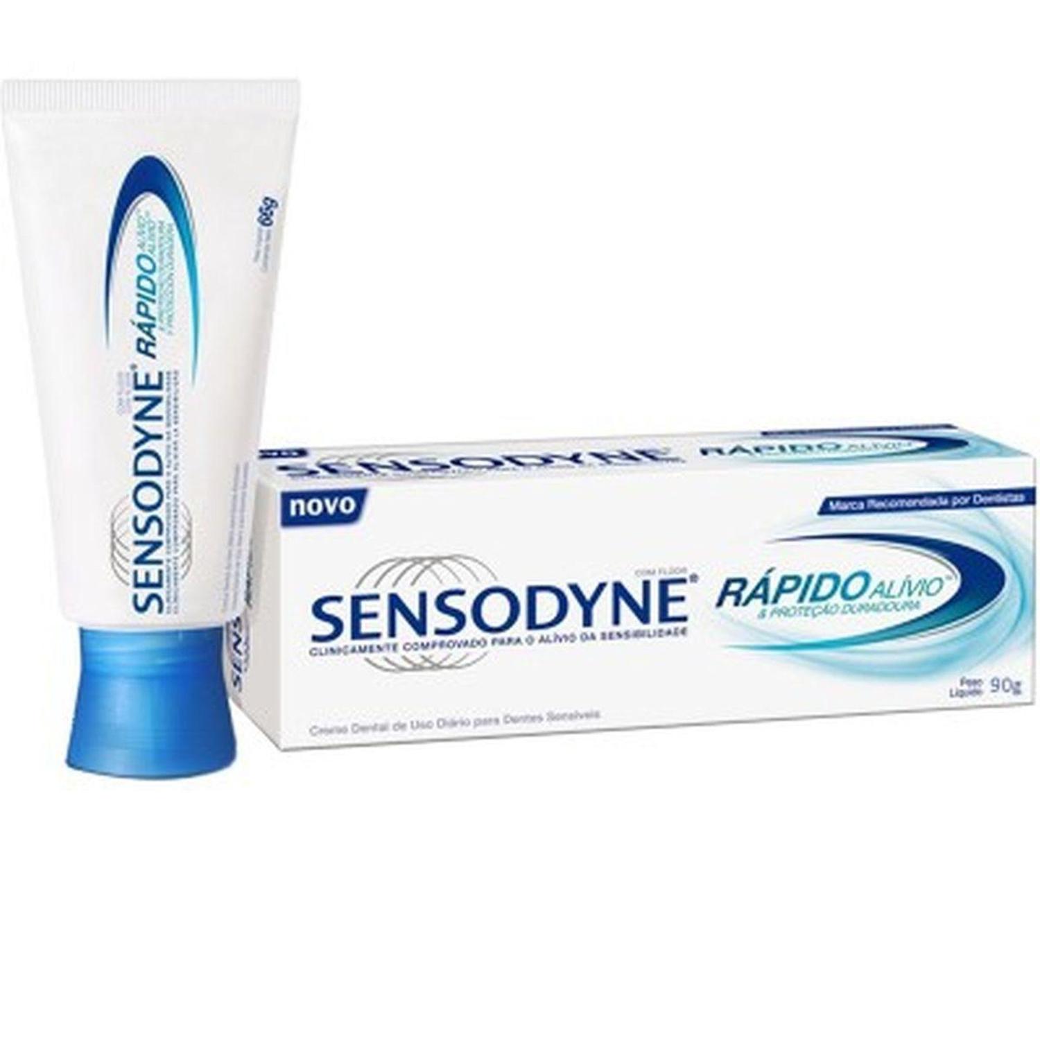 Creme dental sensodyne rápido alívio - 90g - Gsk otc - Creme e Gel ...
