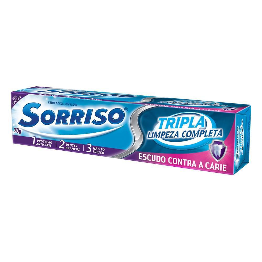 Creme Dental Sorriso Tripla Limpeza Completa 70g - Creme e Gel Dental ...