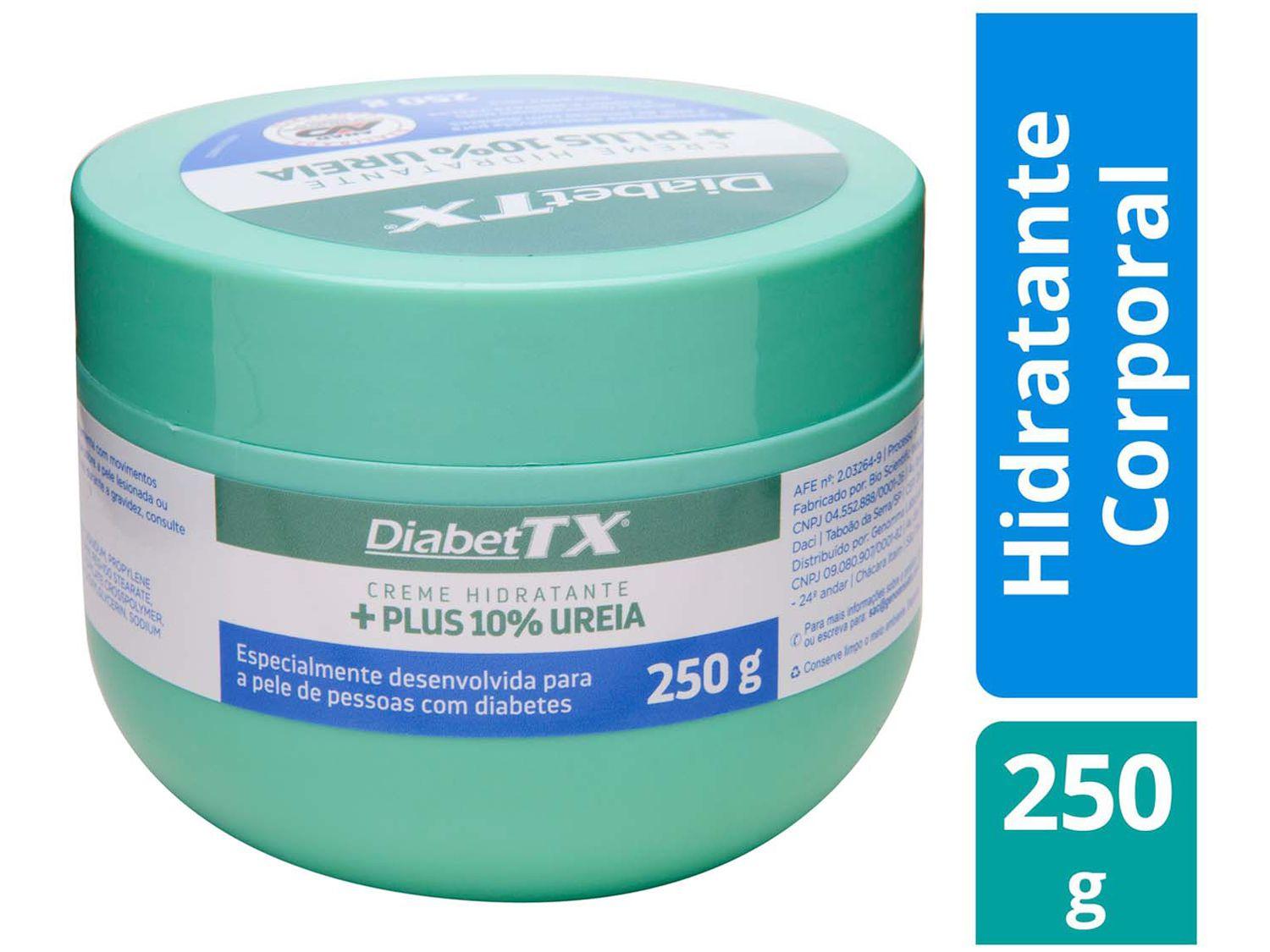 Creme Hidratante Corporal DiabetTX Plus 10% Uréia - 250g - Hidratante ...