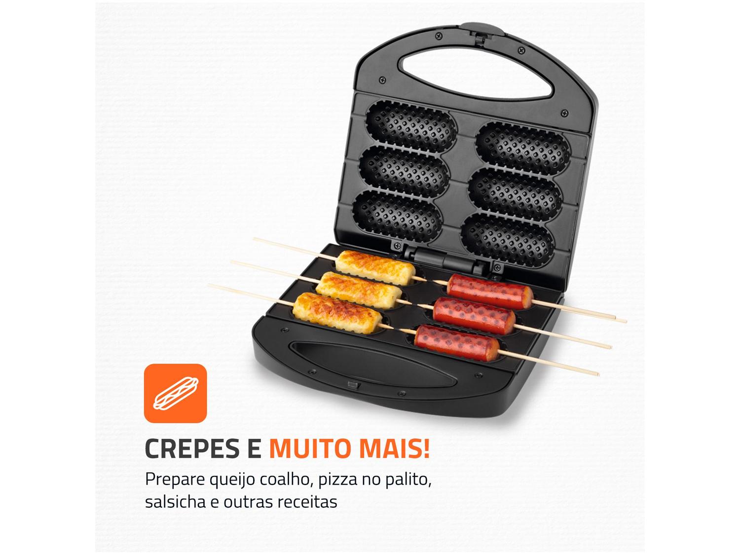 Crepeira Elétrica Mondial Pratic Crepe & Hot Dog CP-01 6 Crepes 850W