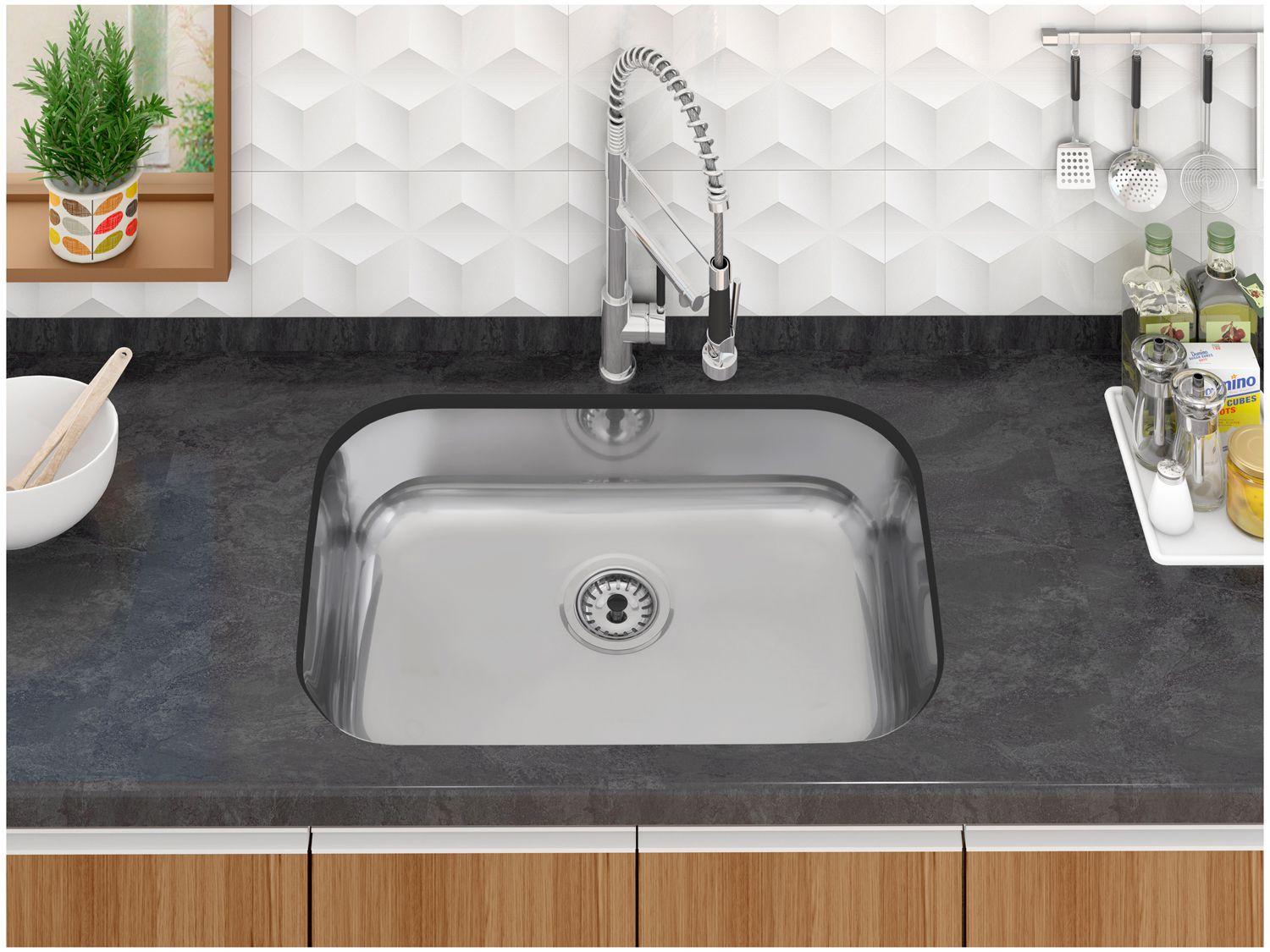 Cuba de Embutir para Cozinha Tramontina Inox - Retangular 47x30cm ...