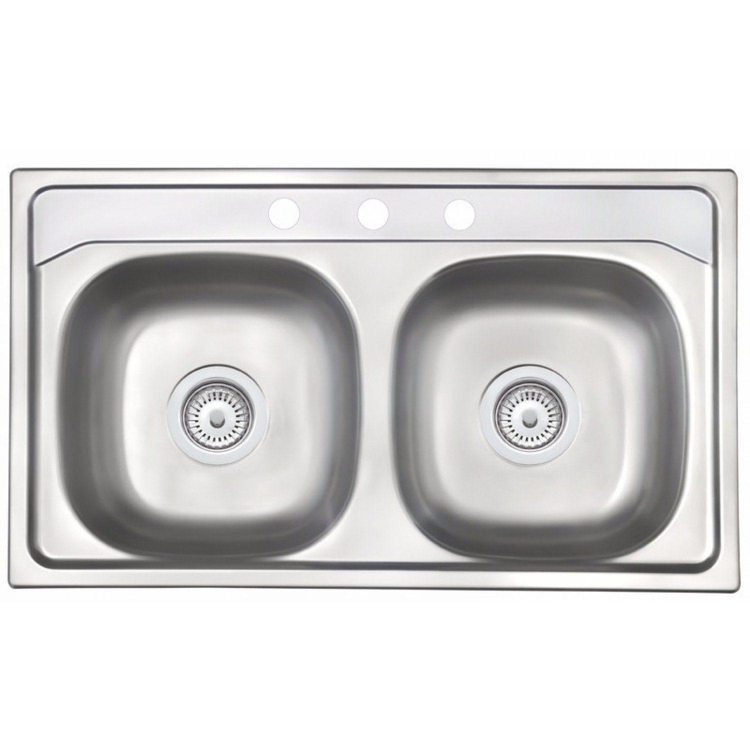 Cuba Dupla de Sobrepor para Cozinha Tramontina 84cmx48cmx15cm - Pia e ...