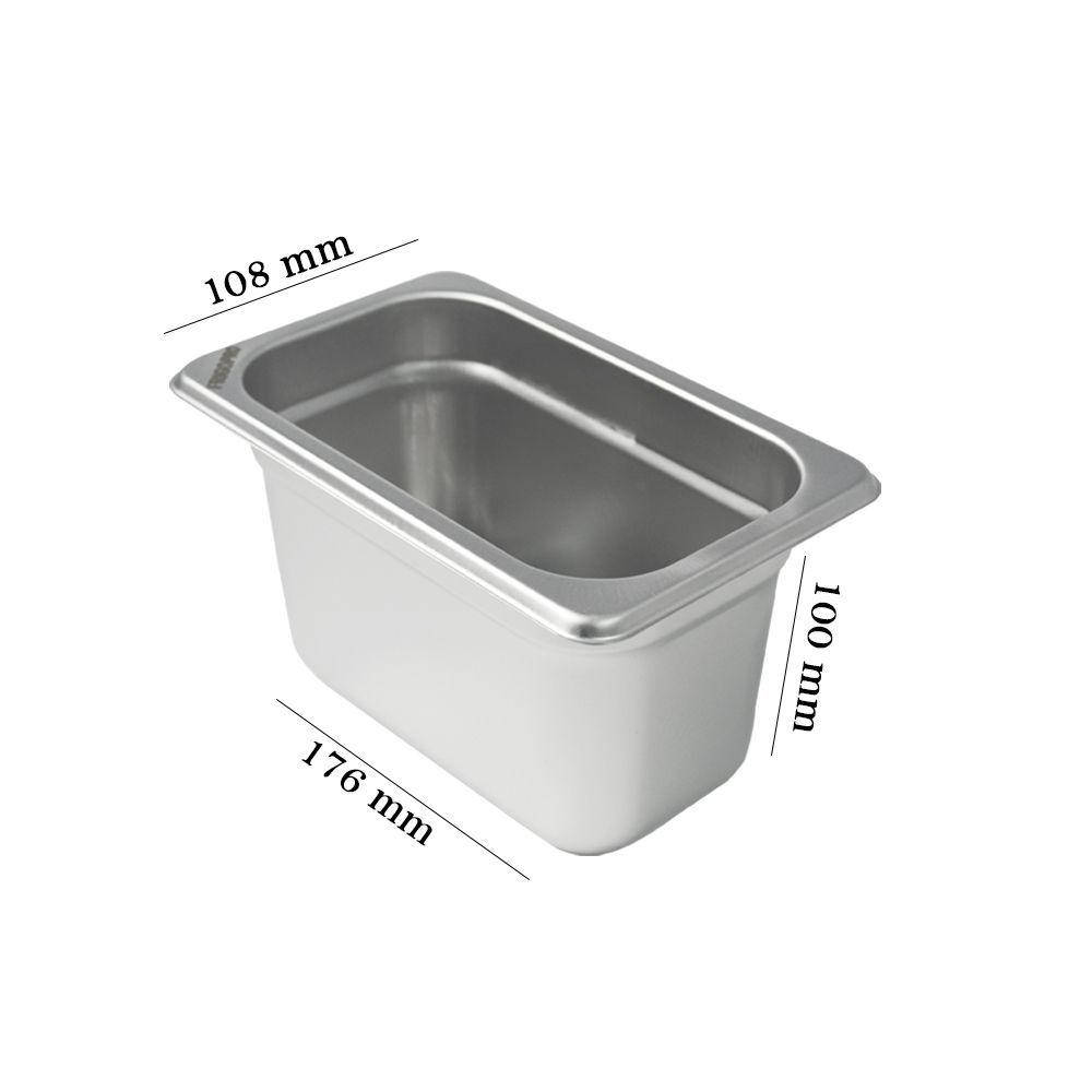 Cuba Gastronômica de Inox GN 1/9 de 100 mm FrigoPro - Cuba Industrial - Magazine Luiza