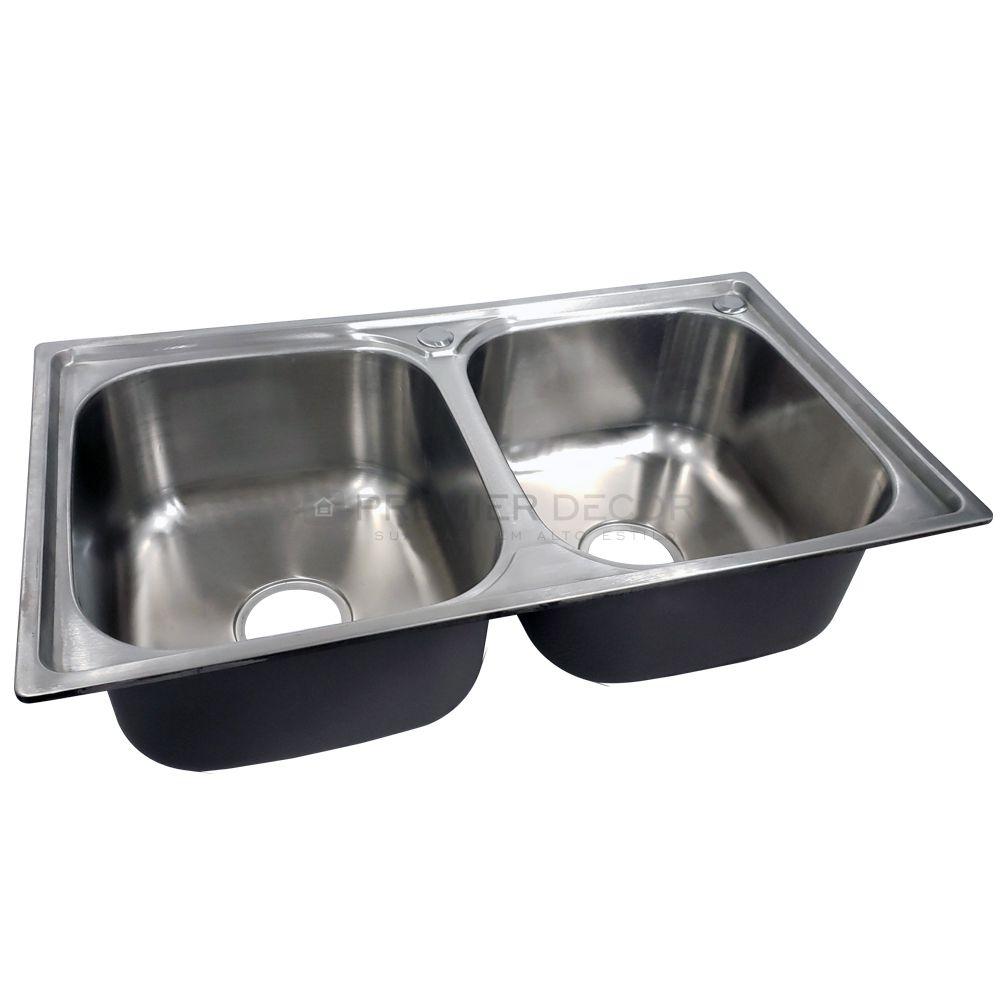 Cuba Pia Dupla de Aço Inox 304 para Cozinha Gourmet Luxo C530 ...