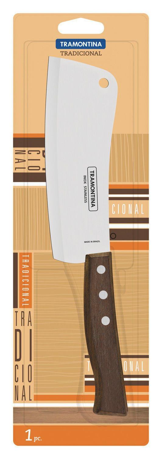 Cutelo Tradicional com Lâmina em Aço Inox e Cabo em Madeira Natural 6 ...