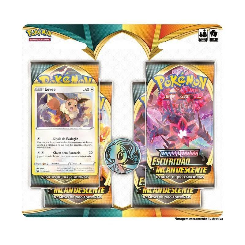 Deck Pokémon Blister Quadruplo Escuridão Incandescente Eevee