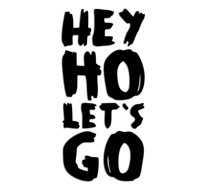 Decoração de Parede - Hey Ho Lets Go Ramones Punk Rock - Wall Decor 3D ...