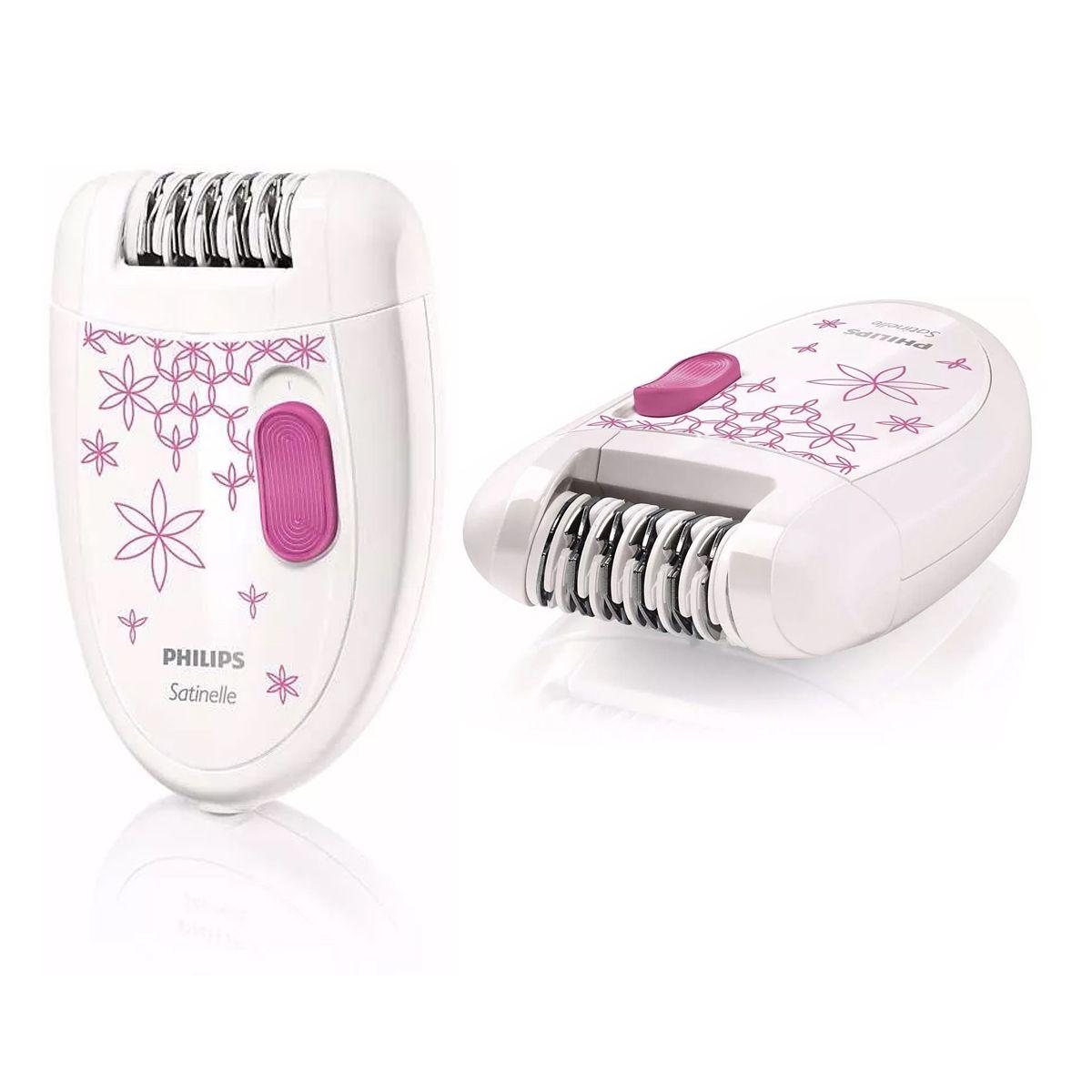 Depilador Elétrico Feminino Philips Satinelle HP6419/30 Rosa - Bivolt ...