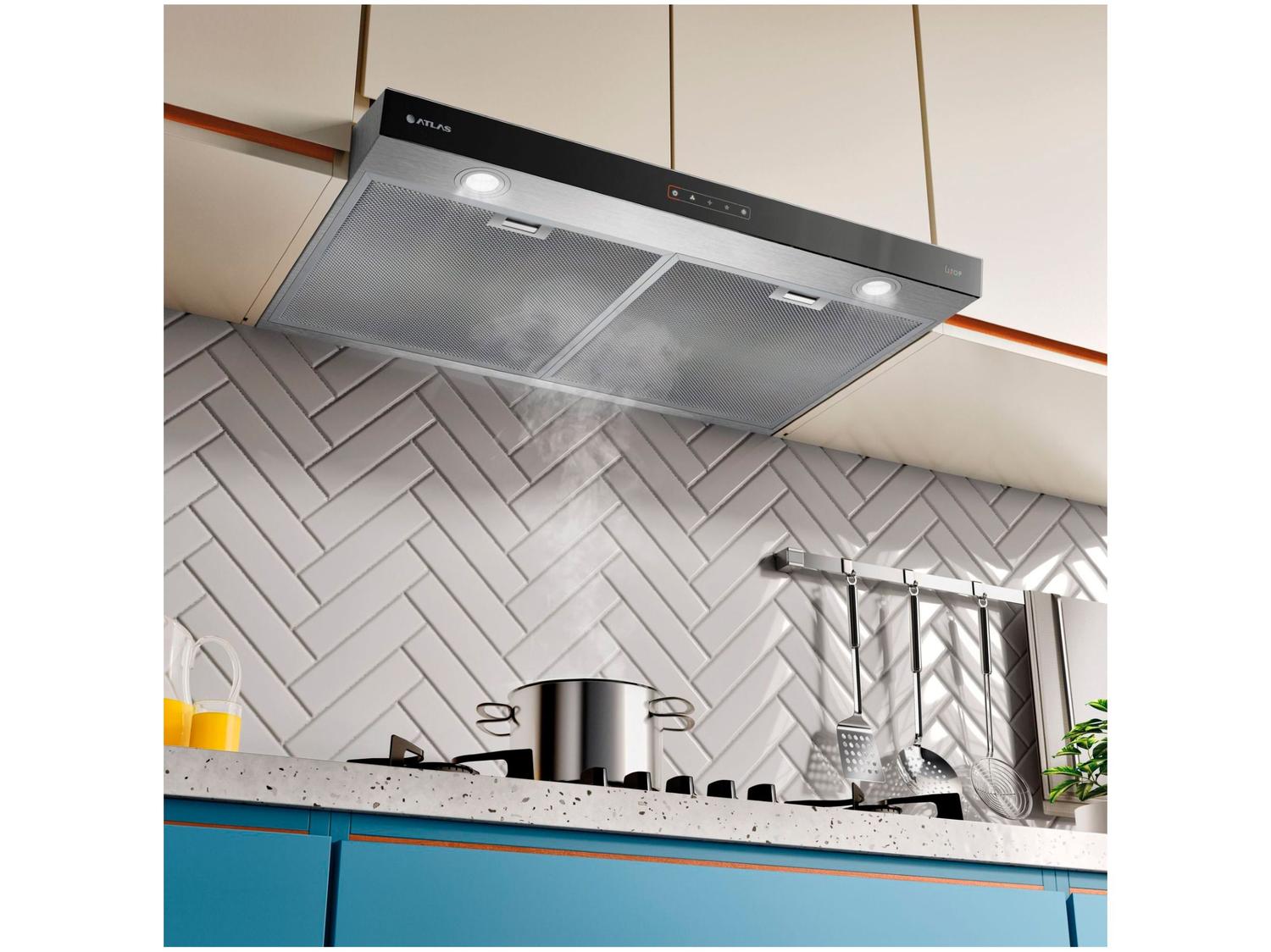 Depurador de Ar 80cm 4 e 5 Bocas Atlas 3 Velocidades U Top