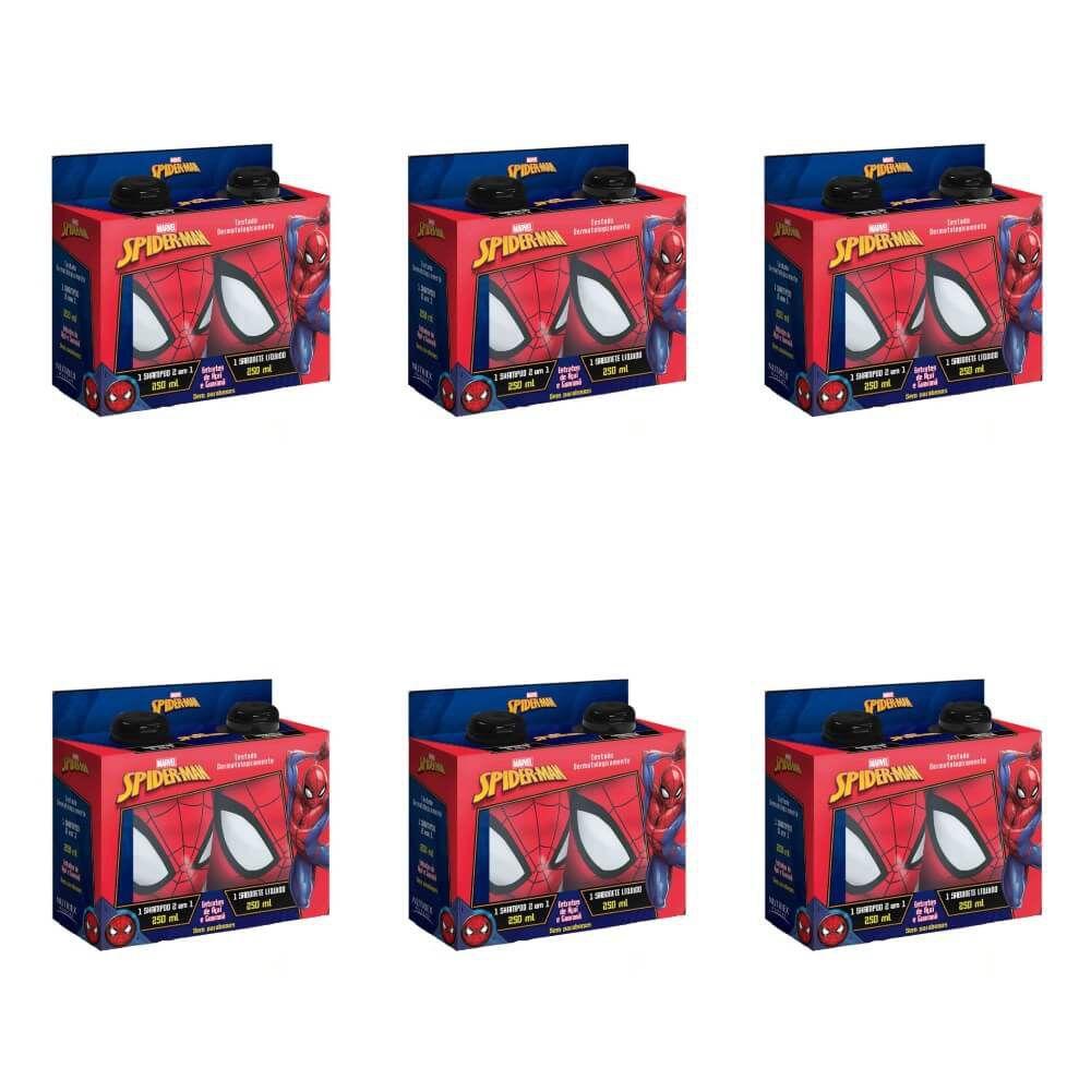 Dermaex Spider Man Shampoo 2x1 + Sabonete Líquido (Kit C/06) - Sabonete ...