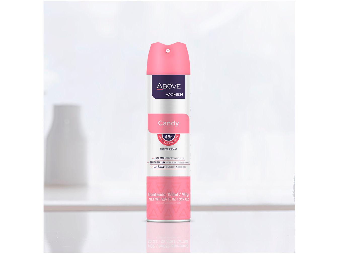 Desodorante Antitranspirante Aerossol Above - Clássicos Candy Feminino ...