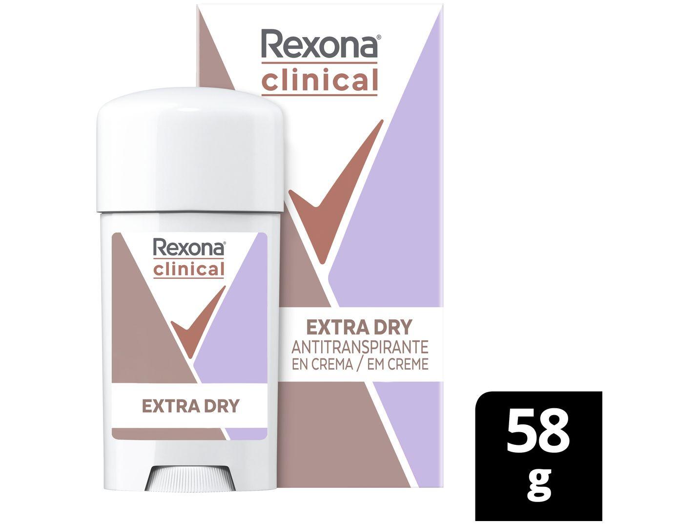 Desodorante Antitranspirante Creme Rexona Clinical Extra Dry 96 Horas ...