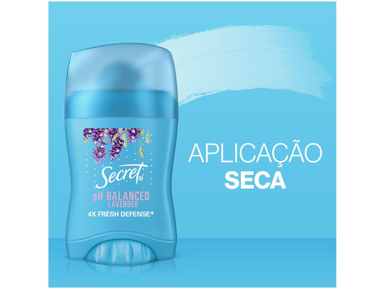 Desodorante Antitranspirante em Barra Secret 4x Fresh Defense pH ...